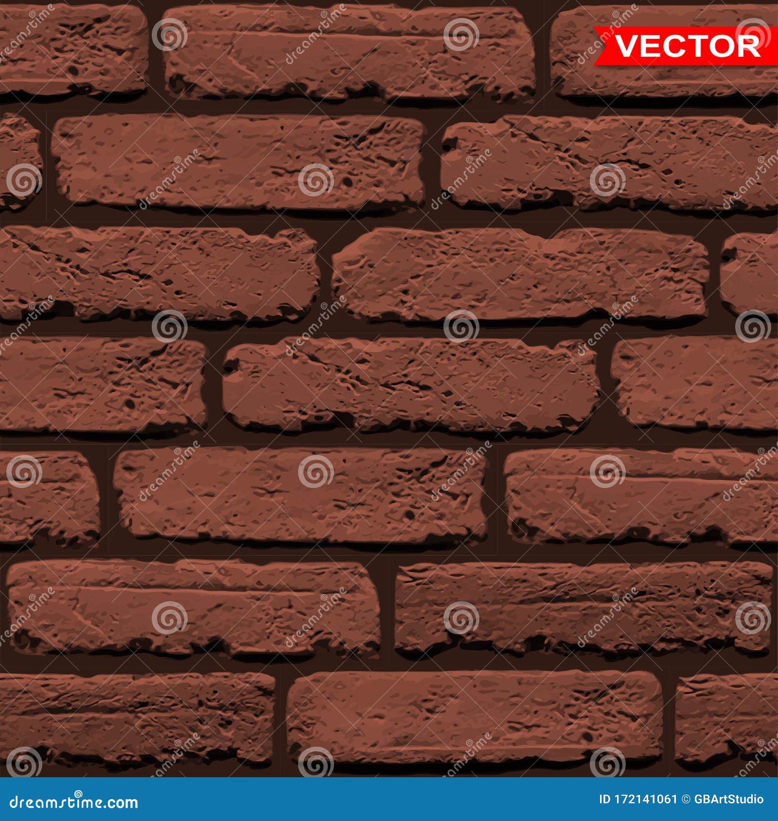 Realistic Brown Brick Wall Texture Background Stock Image - Image of ...