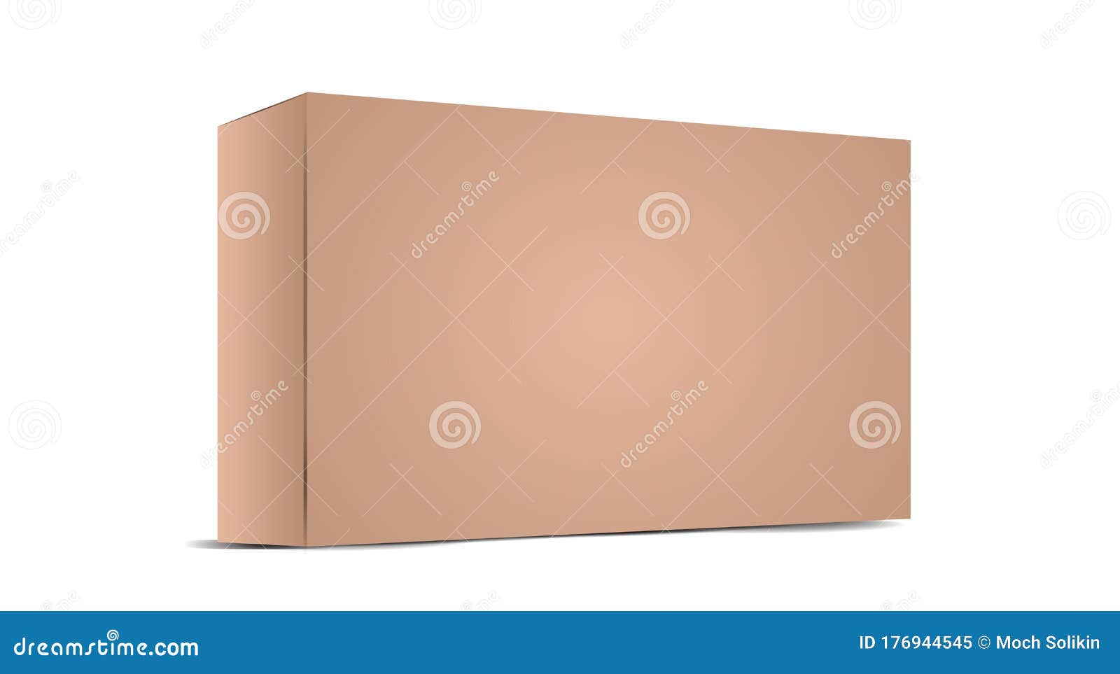 Realistic Brown Empty Cardboard Package Box Template. Cardboard Boxes ...