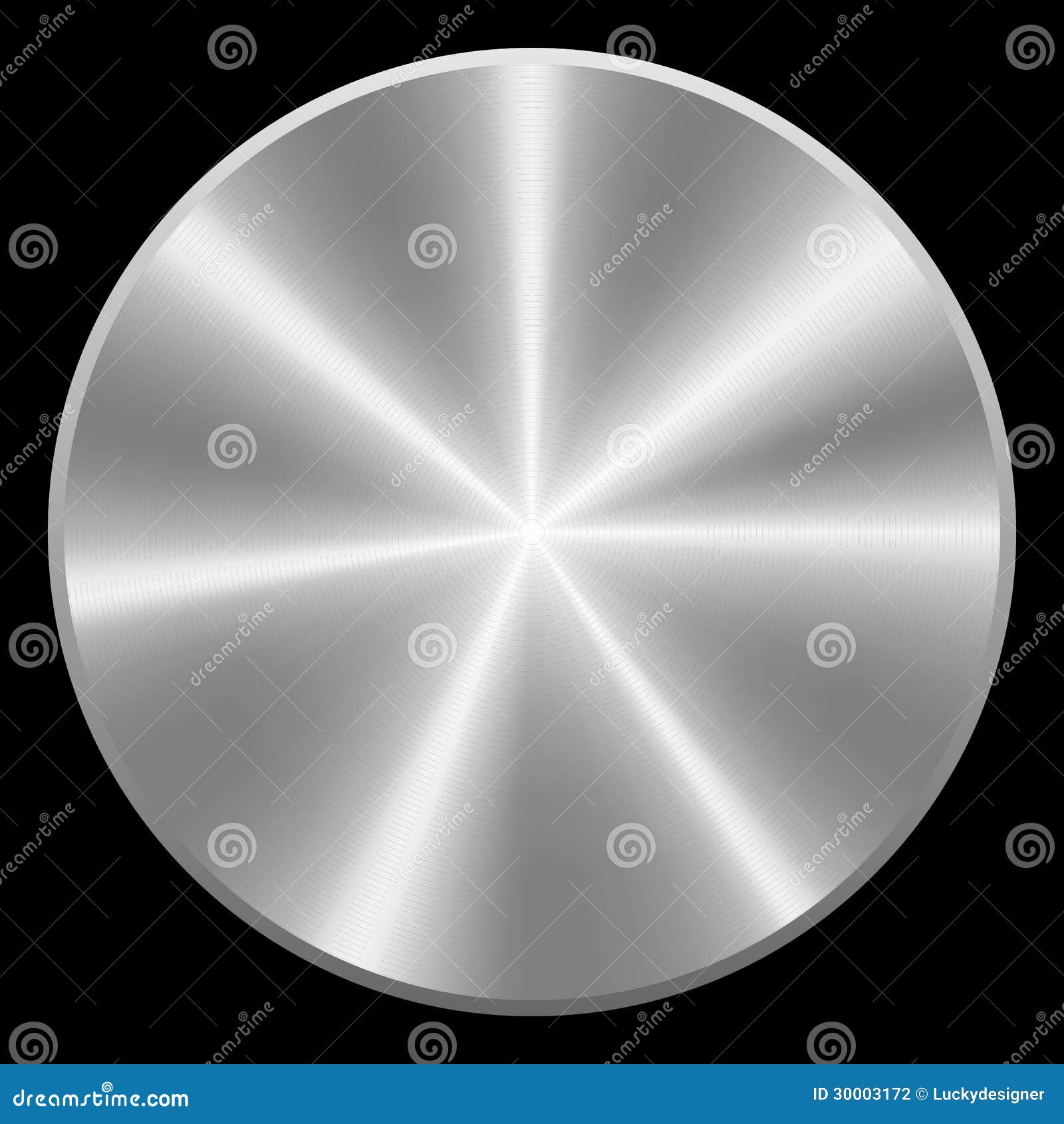 Realistic Brushed Metal Button. Vector Stock Vector - Illustration of ...