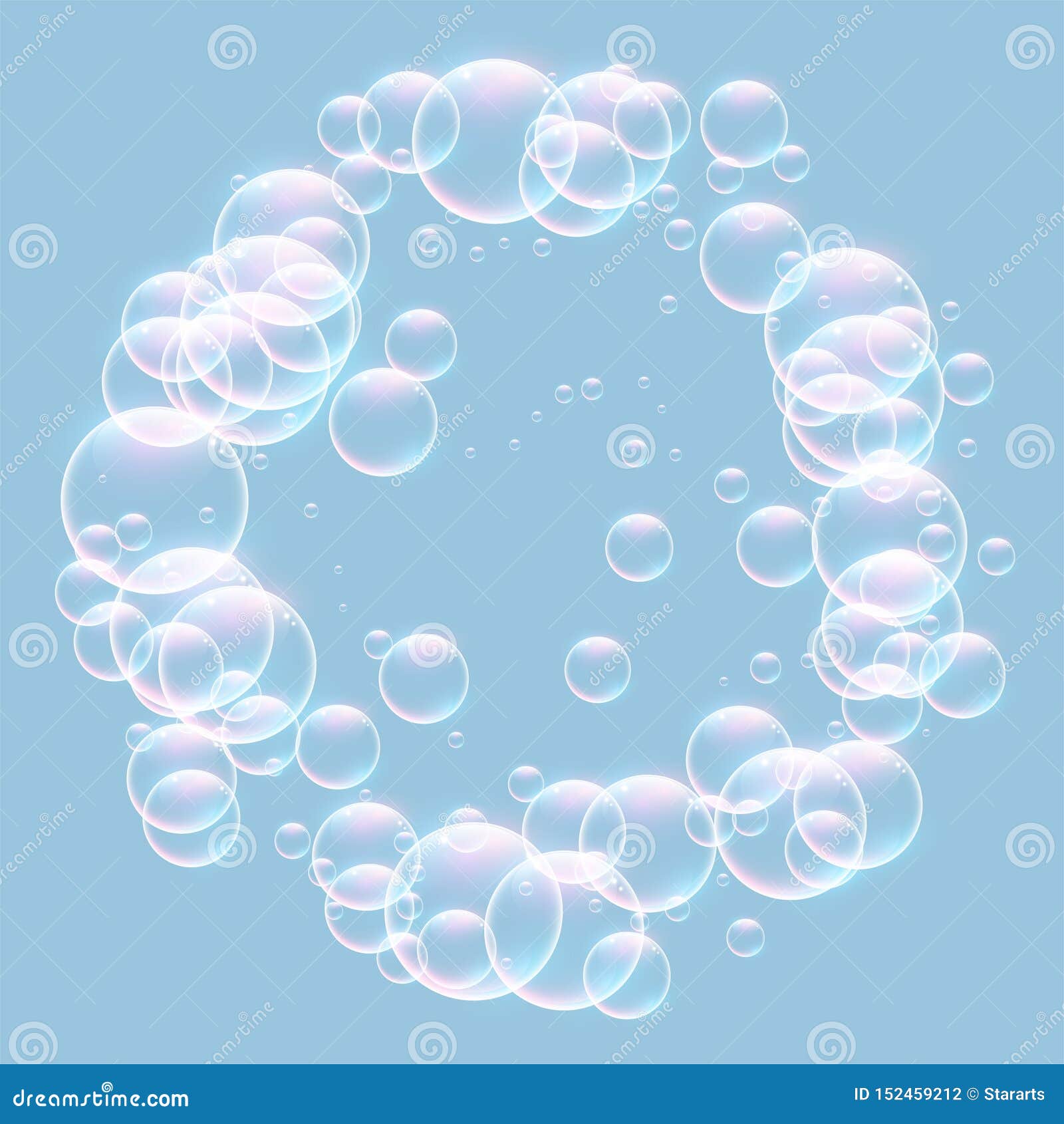 Realistic Bubbles Frame with Text Space Stock Vector - Illustration of ...