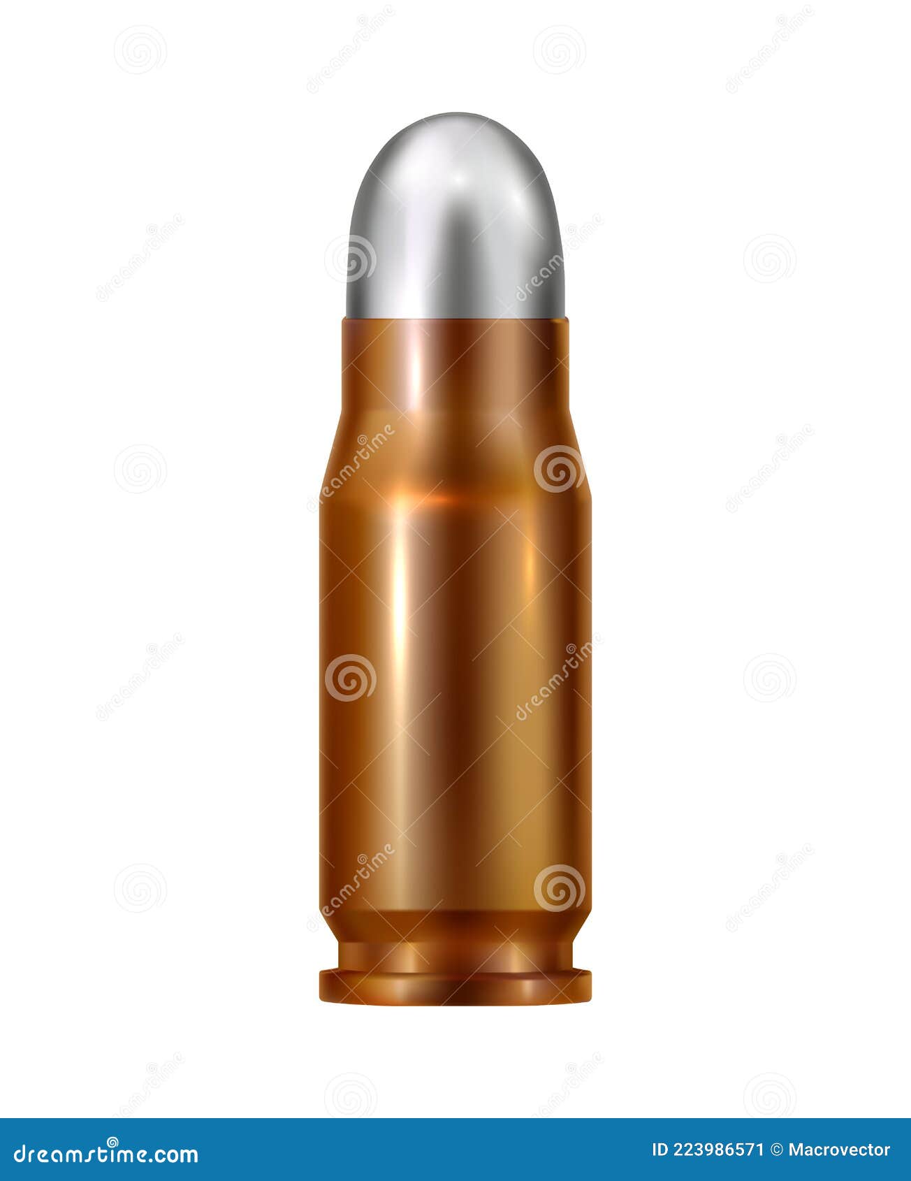 Realistic Bullet In Motion With Smoke Effect. Vector Illustration ...
