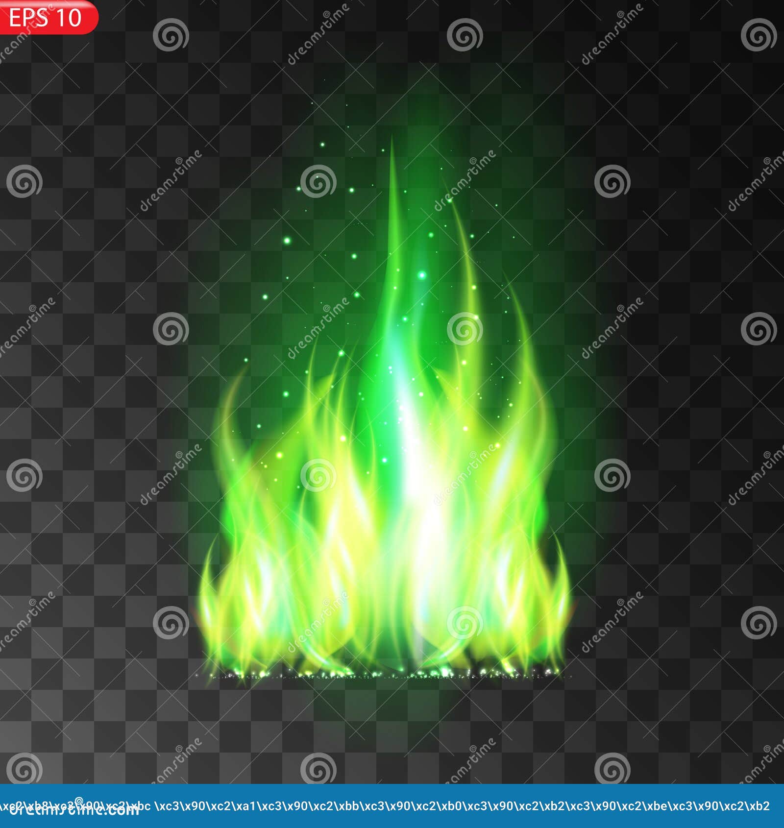 Realistic Burning Fire Flames Vector Stock Vector - Illustration of ...
