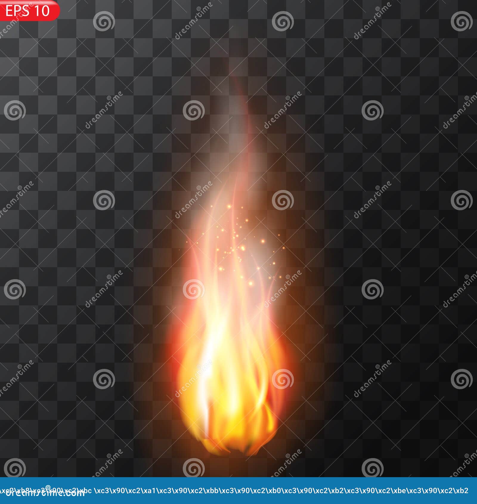 Realistic Burning Fire Flames Vector Stock Vector - Illustration of ...