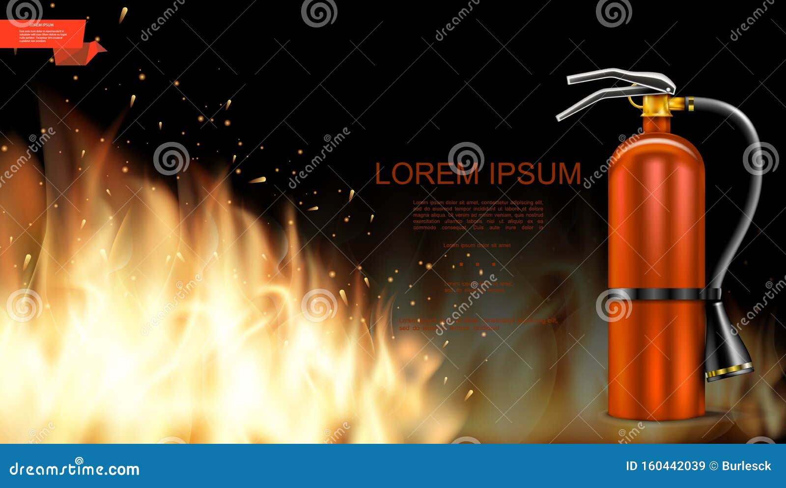 Realistic Burning Flame Template Stock Vector - Illustration of concept ...
