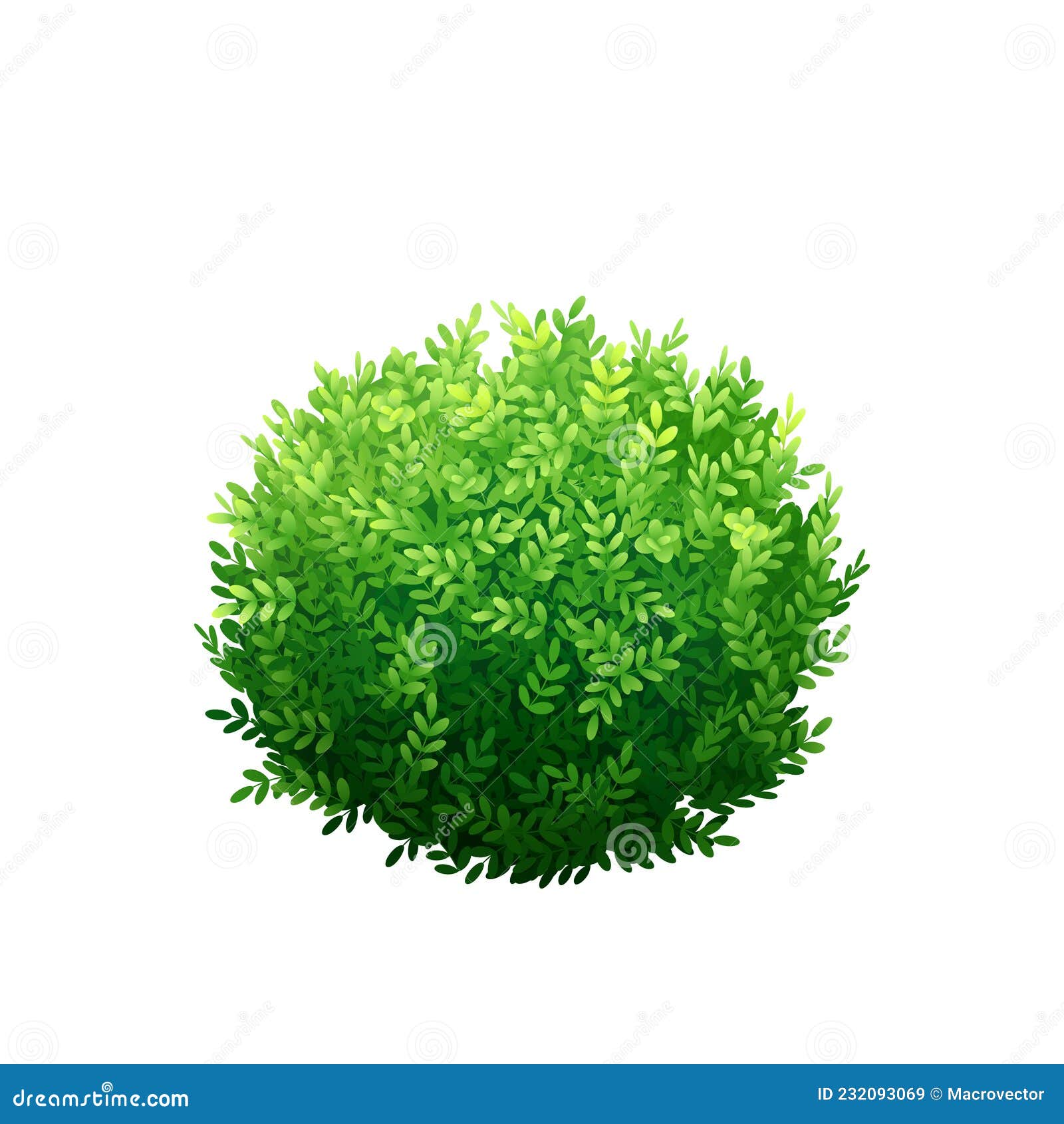 Realistic Bush Icon stock vector. Illustration of shape - 232093069