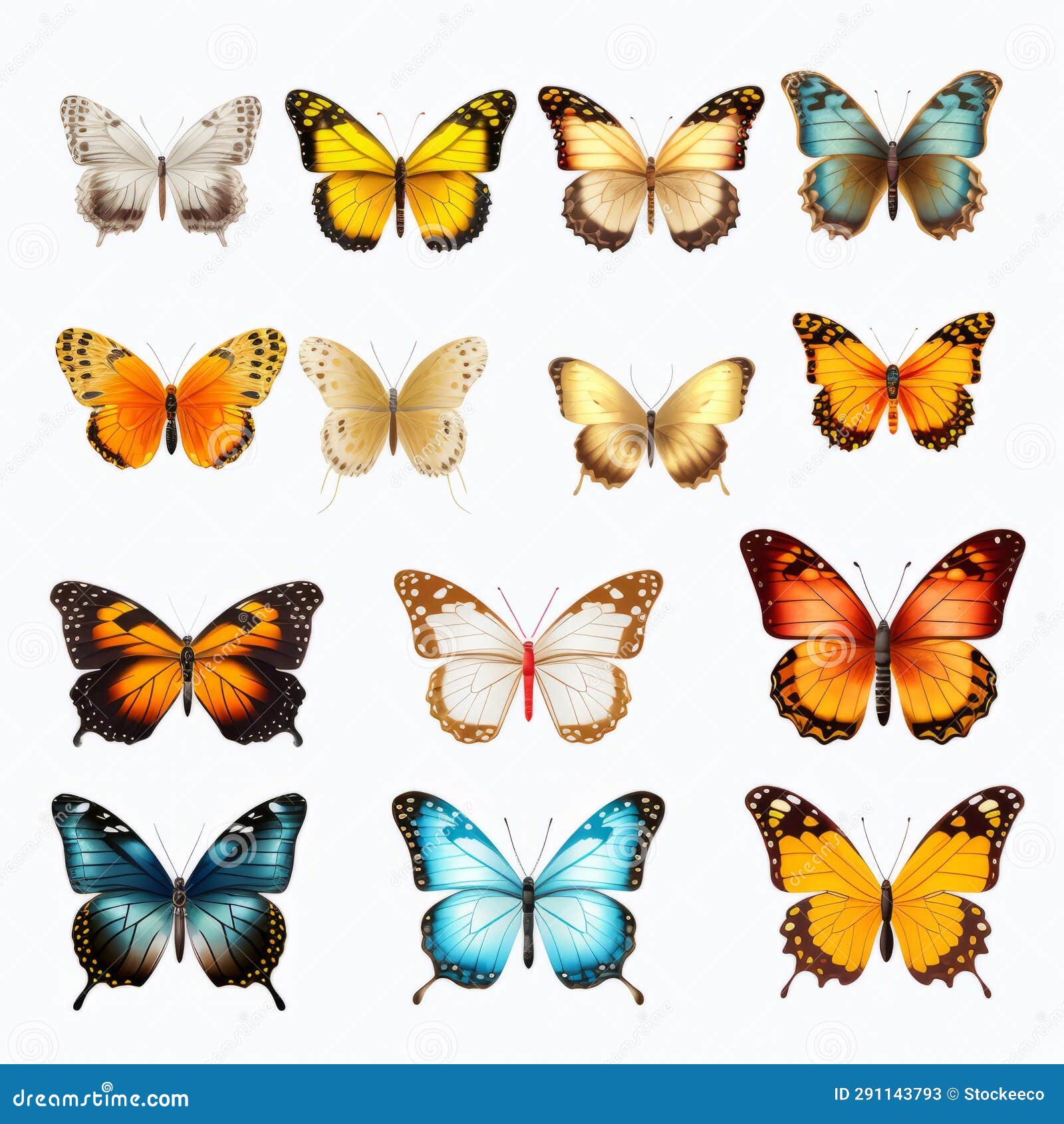 Realistic Butterfly Illustrations: Hyper-realistic Patterns on ...