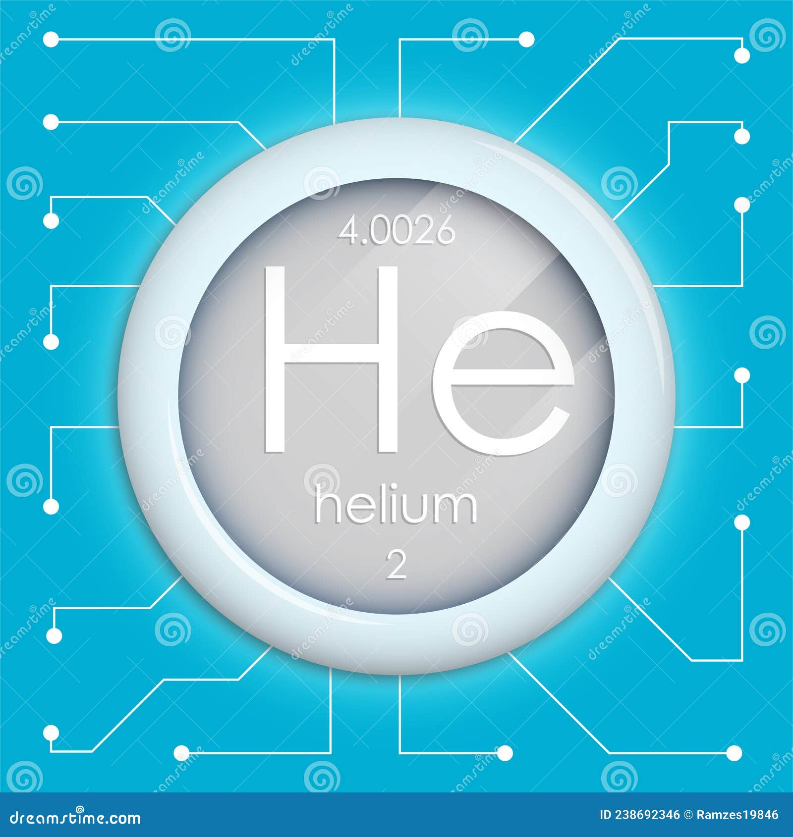 Helium Symbol. Chemical Element Of The Periodic Table. Vector Stock ...