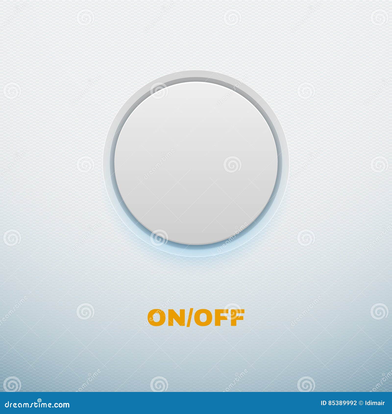 Realistic Button on White Background. Vector Stock Vector ...