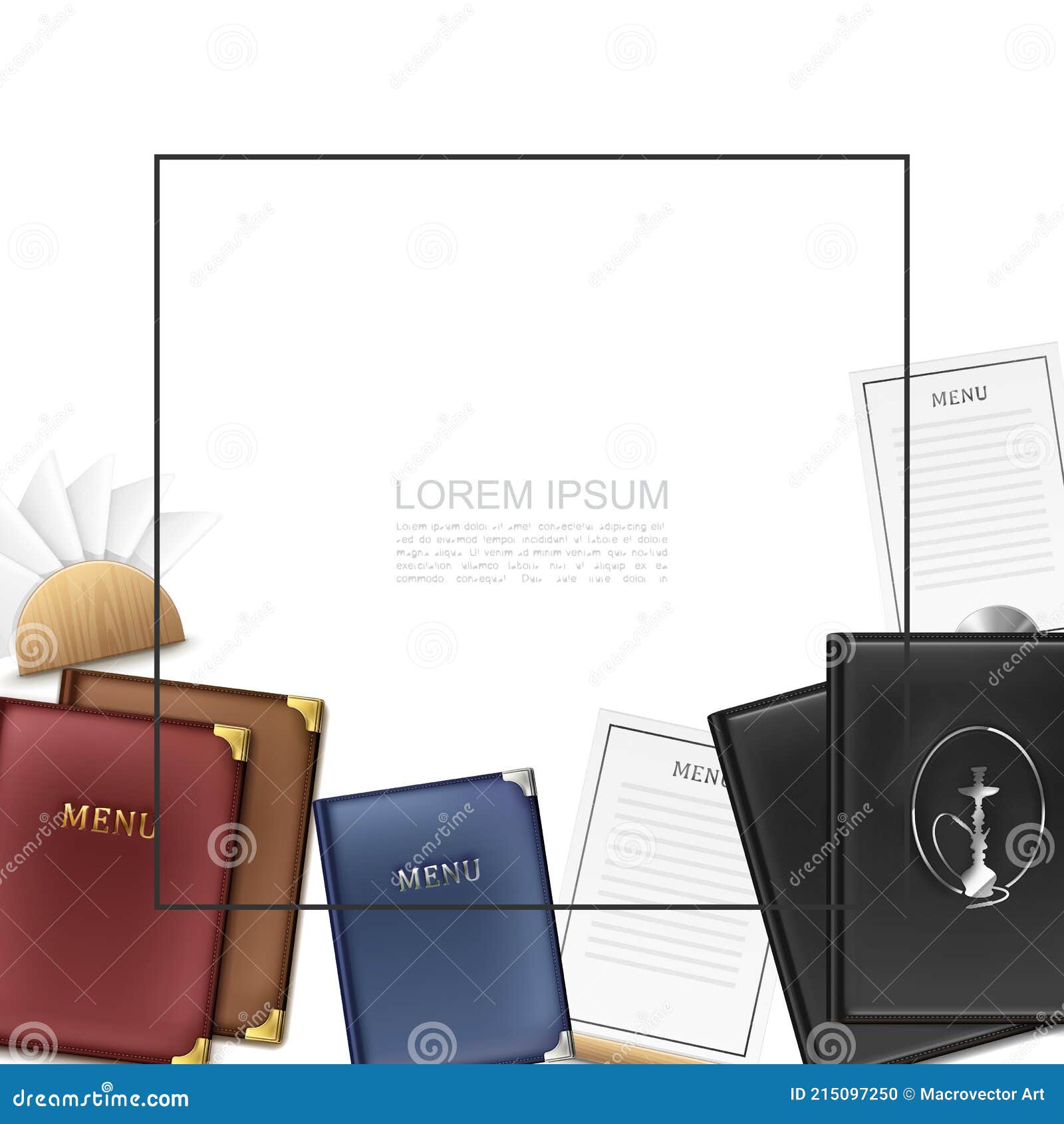 Realistic Cafe Menu Template Stock Vector - Illustration of banner ...