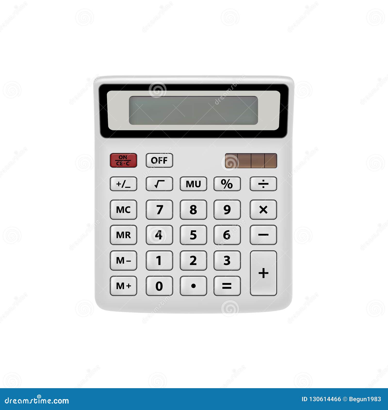 Realistic Calculator Isolated on White Background.the Calculator is in ... Realistic Calculator Isolated on White Background.the Calculator is in ...