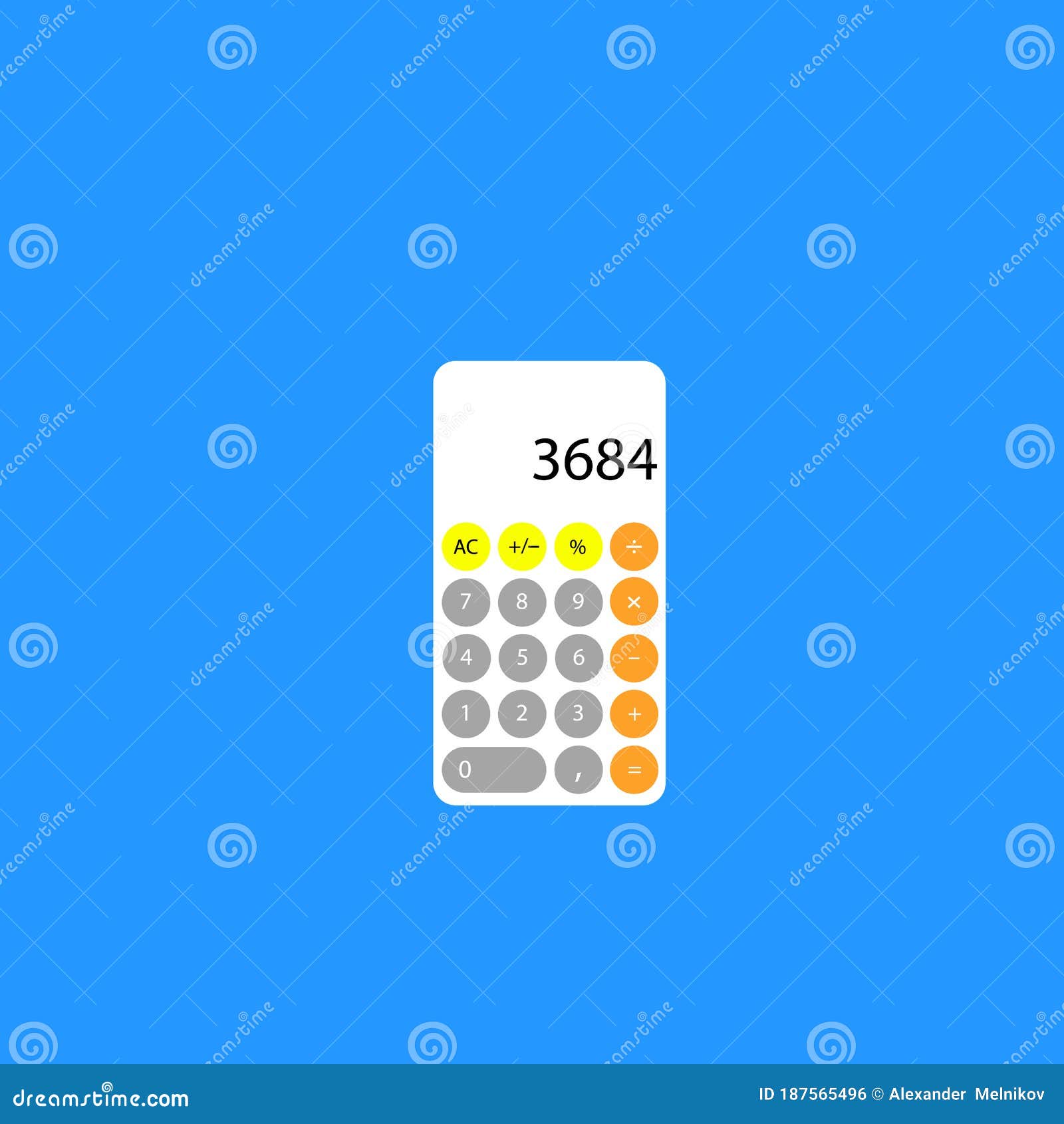Realistic Calculator Sign Icon. Vector Illustration Eps 10 Stock ...