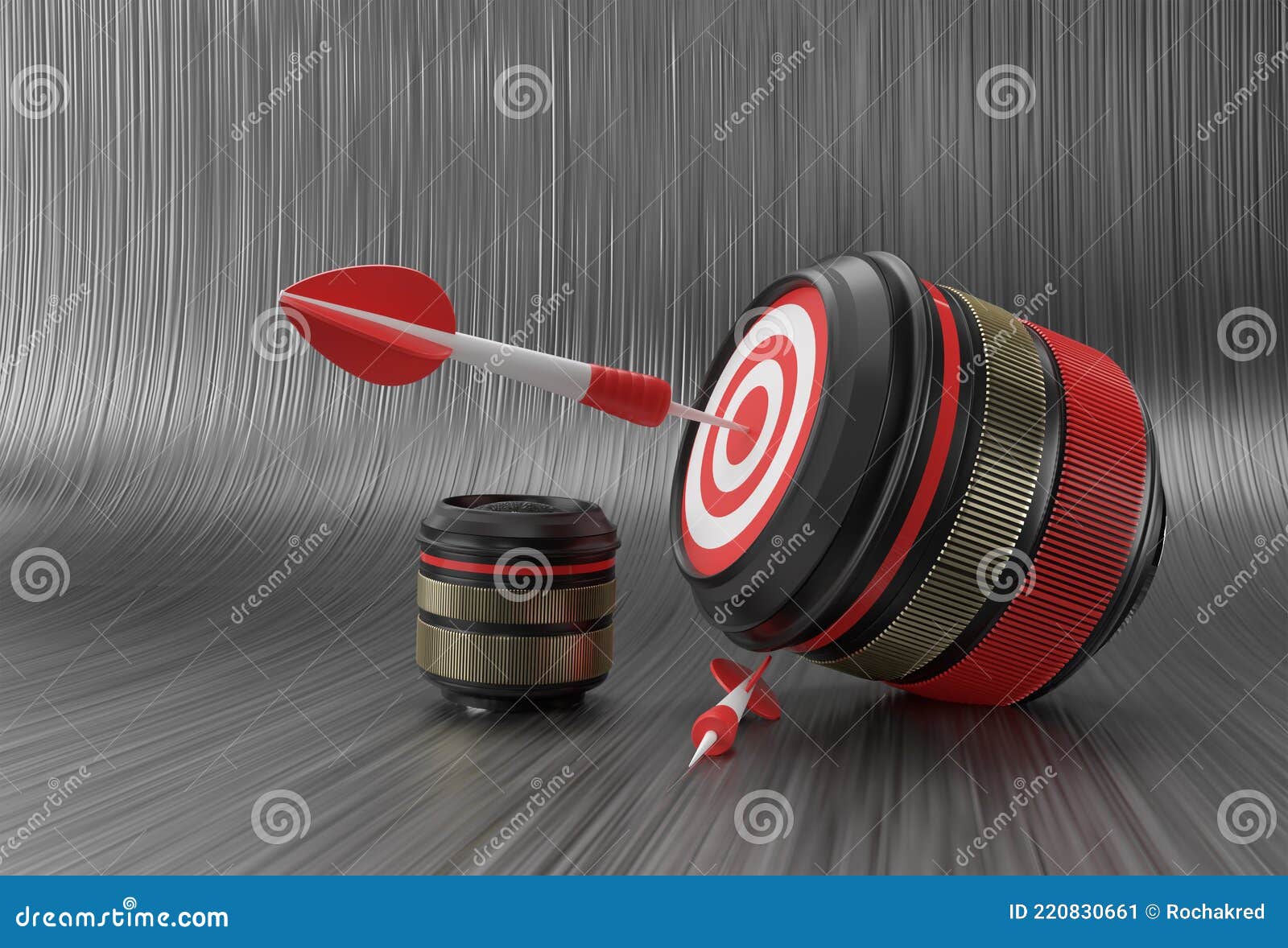 Realistic Camera Lens Target for Perfect Shoot 3D Rendering Stock ...