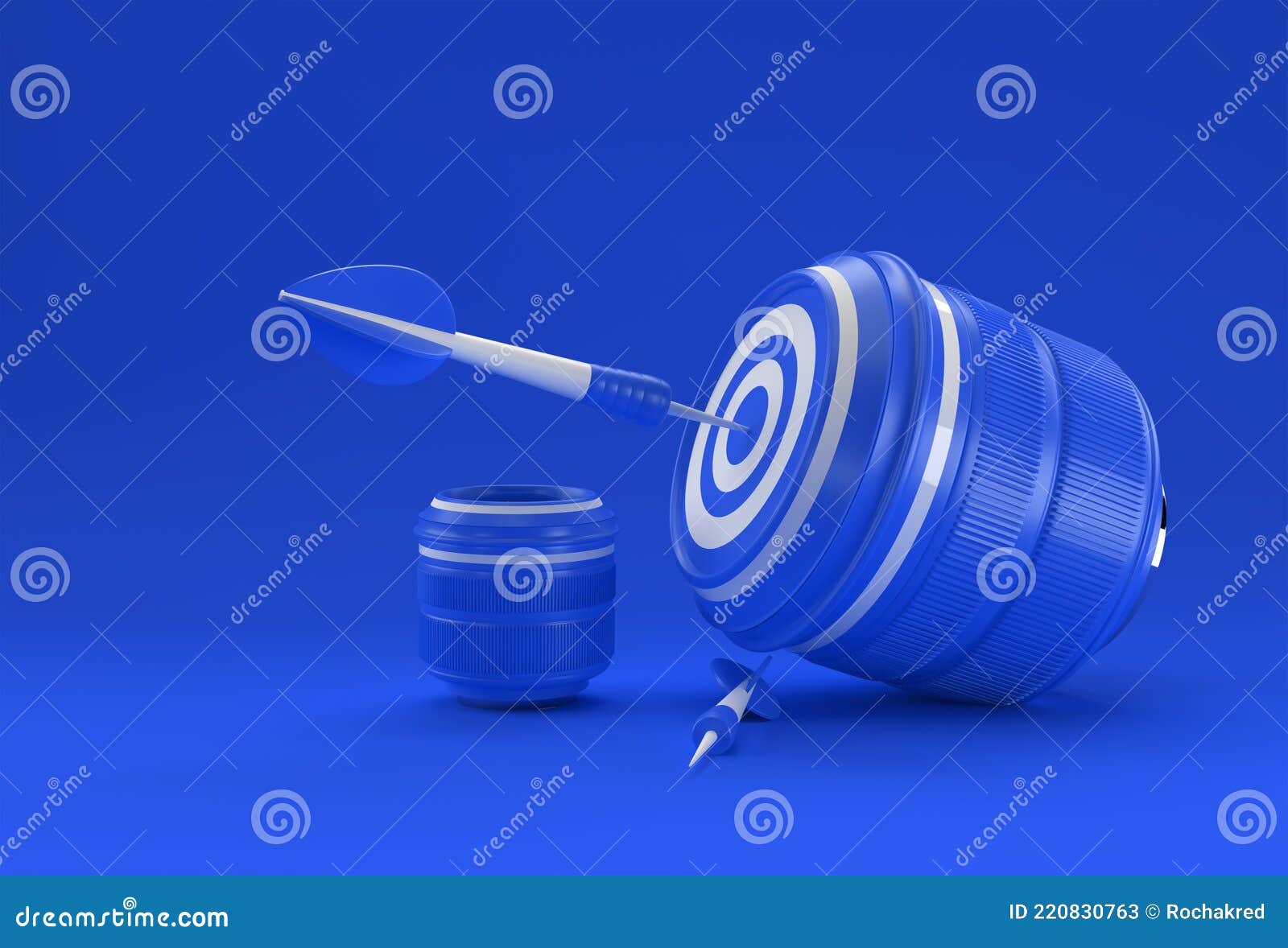 Realistic Camera Lens Target for Perfect Shoot 3D Rendering Stock ...