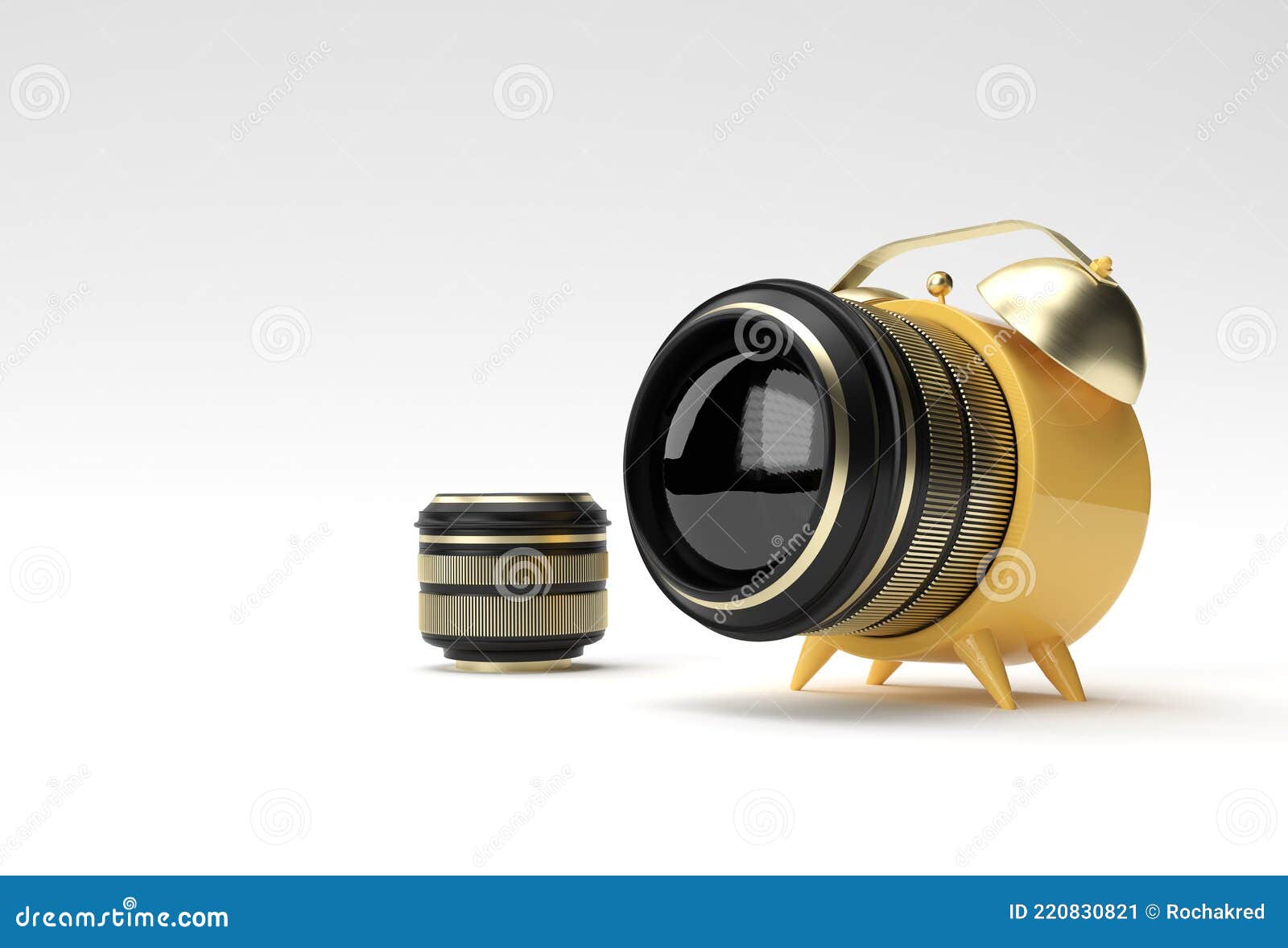 Realistic Camera Lens with Watch for Perfect Timing Shot 3D Rendering ...