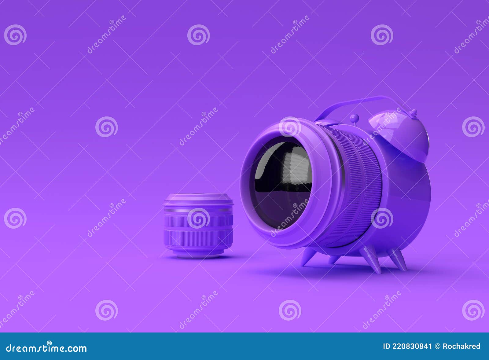 Realistic Camera Lens with Watch for Perfect Timing Shot 3D Rendering ...