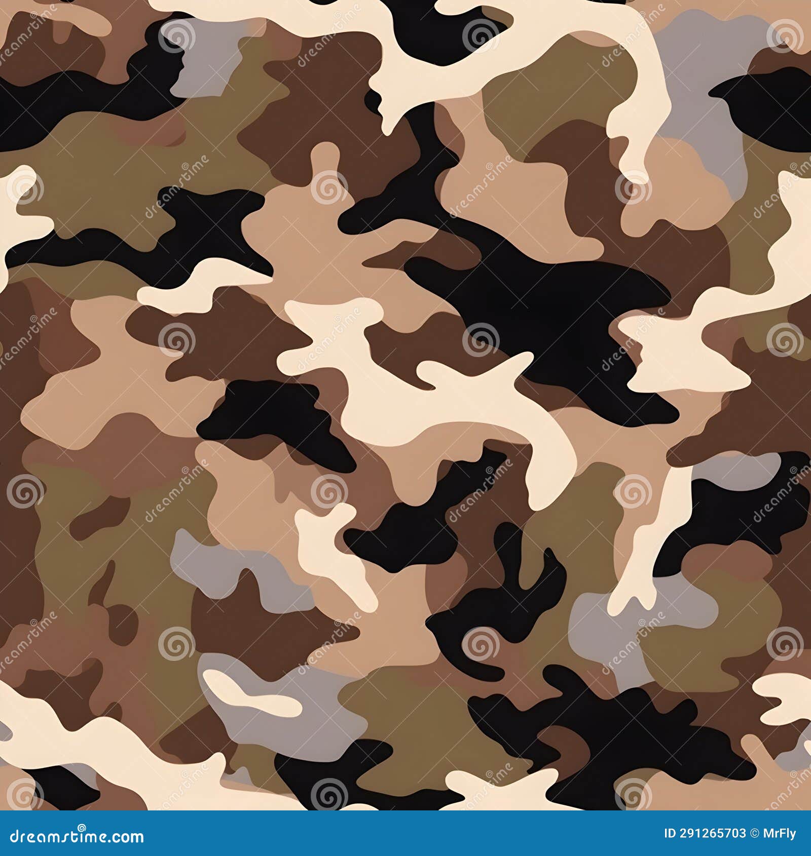 Realistic Camouflage Seamless Pattern. Hunting Camo for Cloth, Weapons ...