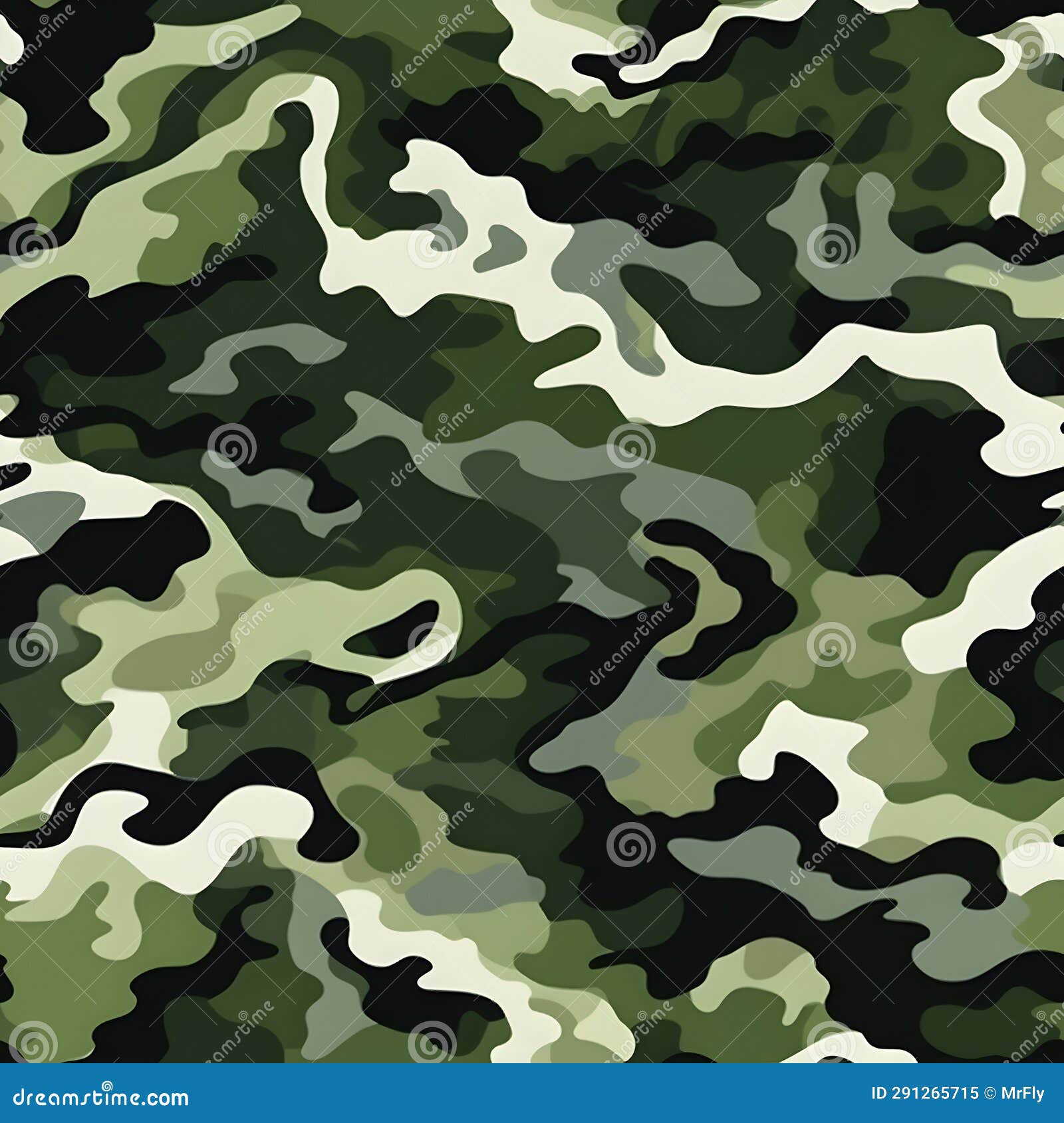 Realistic Camouflage Seamless Pattern. Hunting Camo for Cloth, Weapons ...