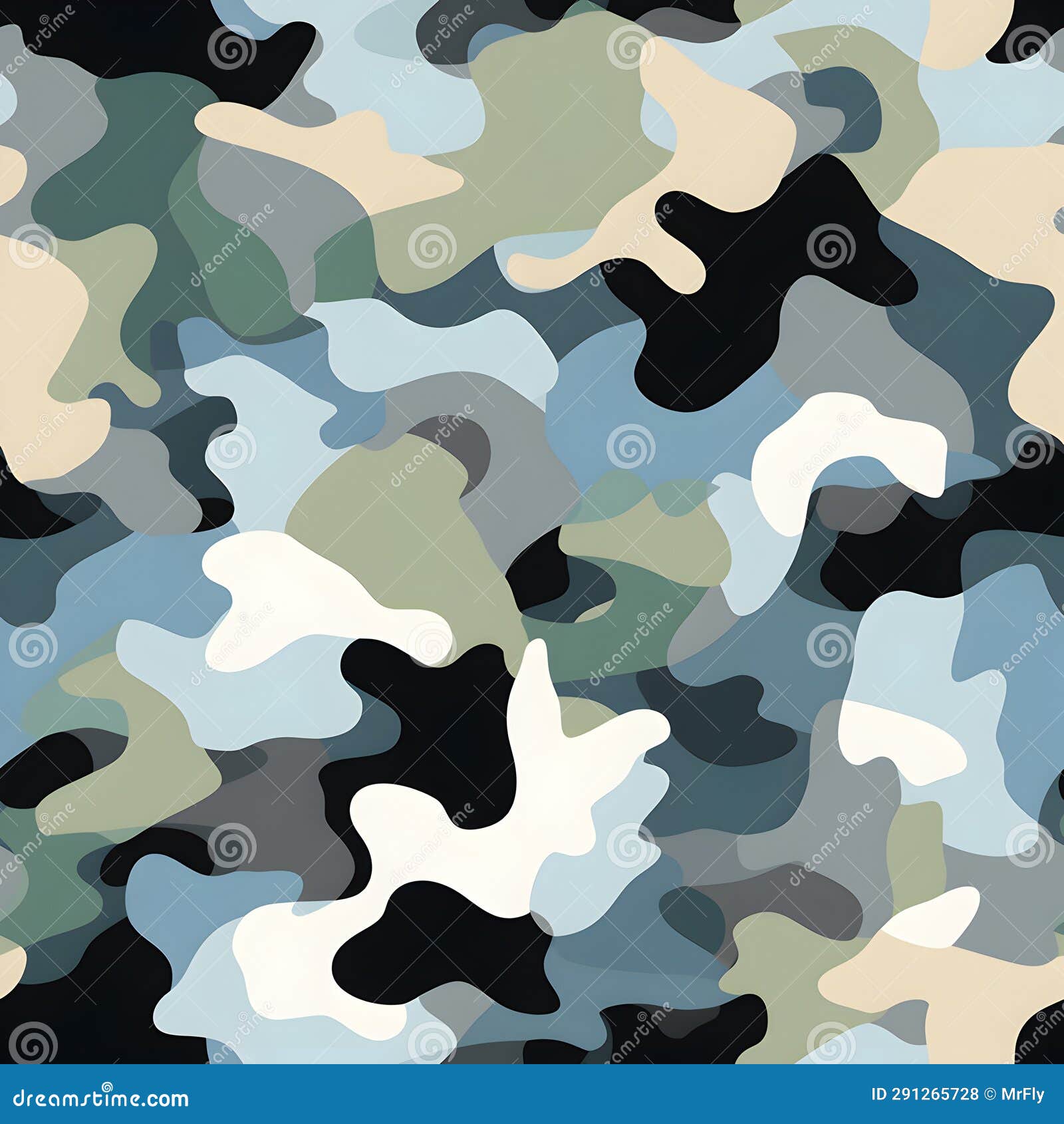 Realistic Camouflage Seamless Pattern. Hunting Camo For Cloth, Weapons ...
