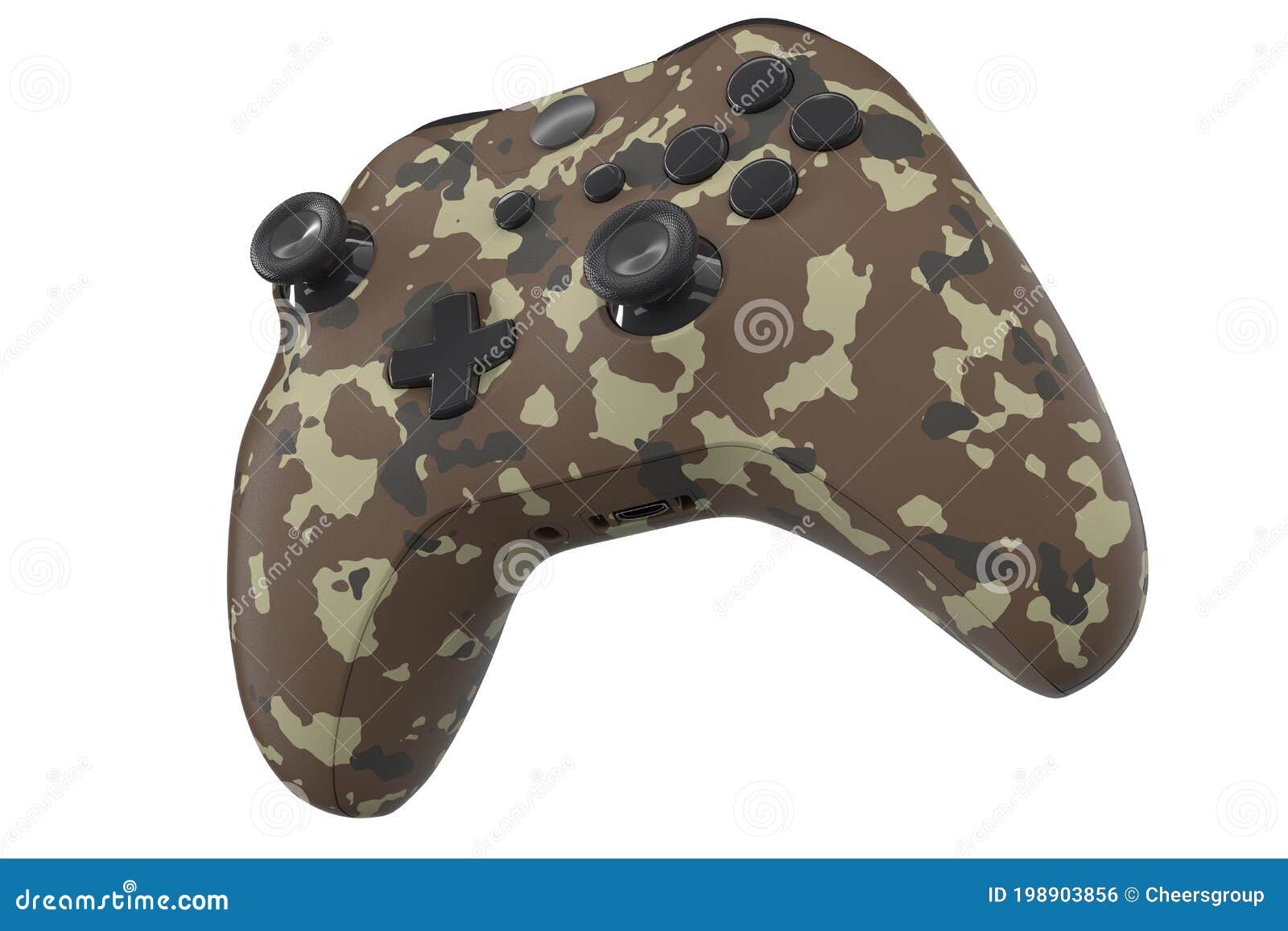 Realistic Video Game Controller Isolated on White with Clipping Path ...