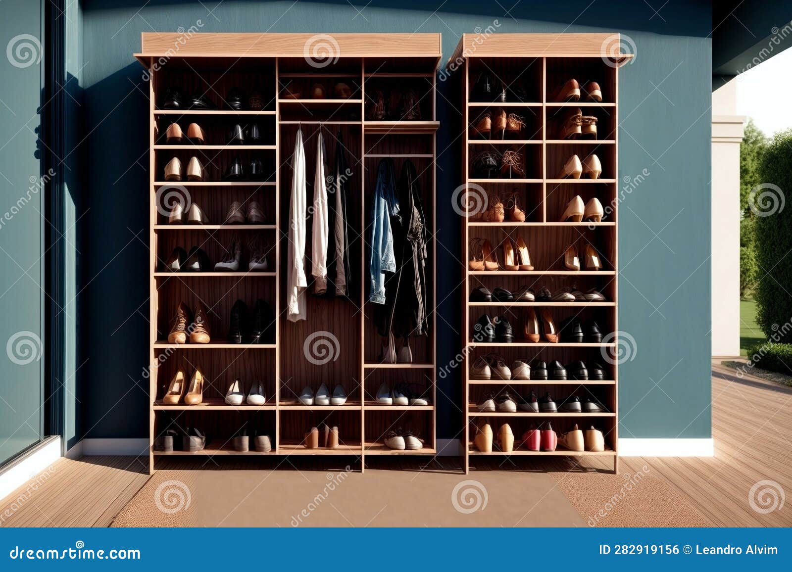 Realistic Capture of a Shoe Rack with Intricate Details.AI Generated ...