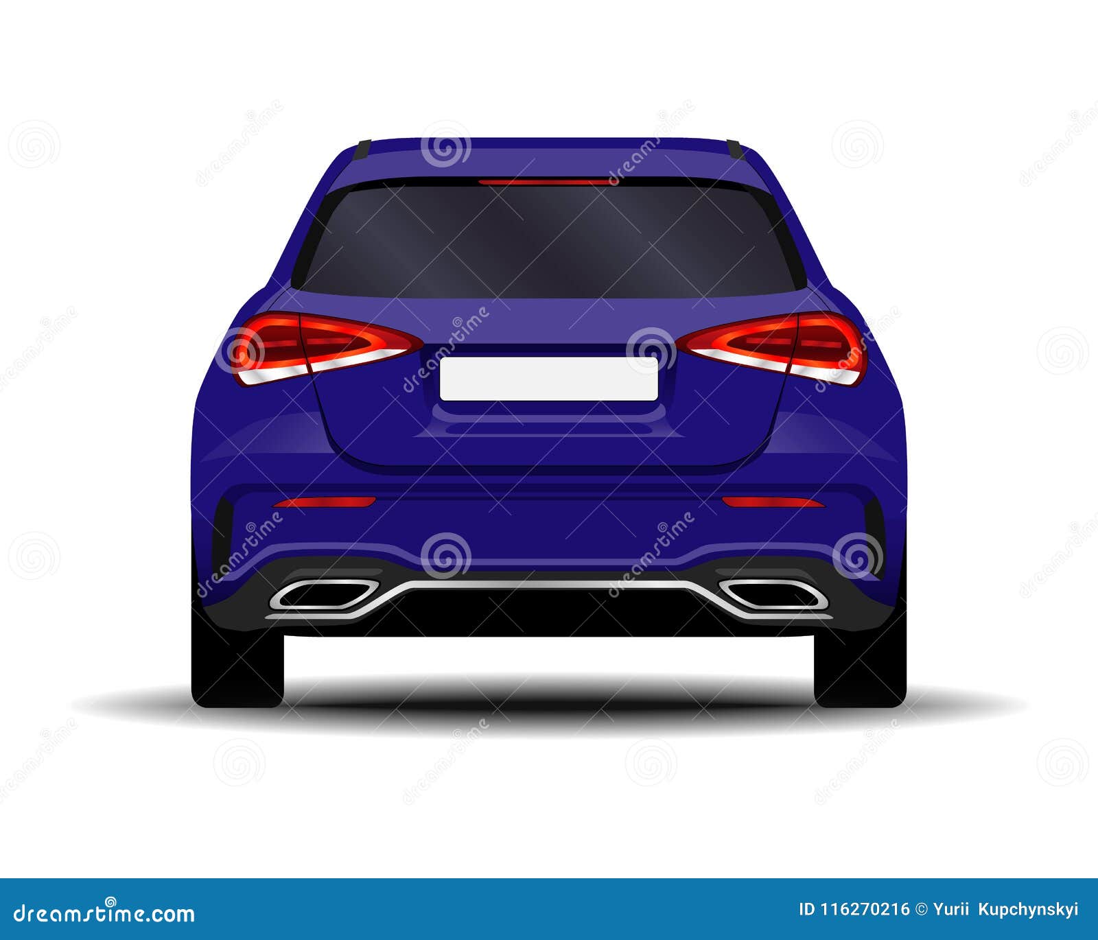 Realistic car. hatchback stock illustration. Illustration of auto ...