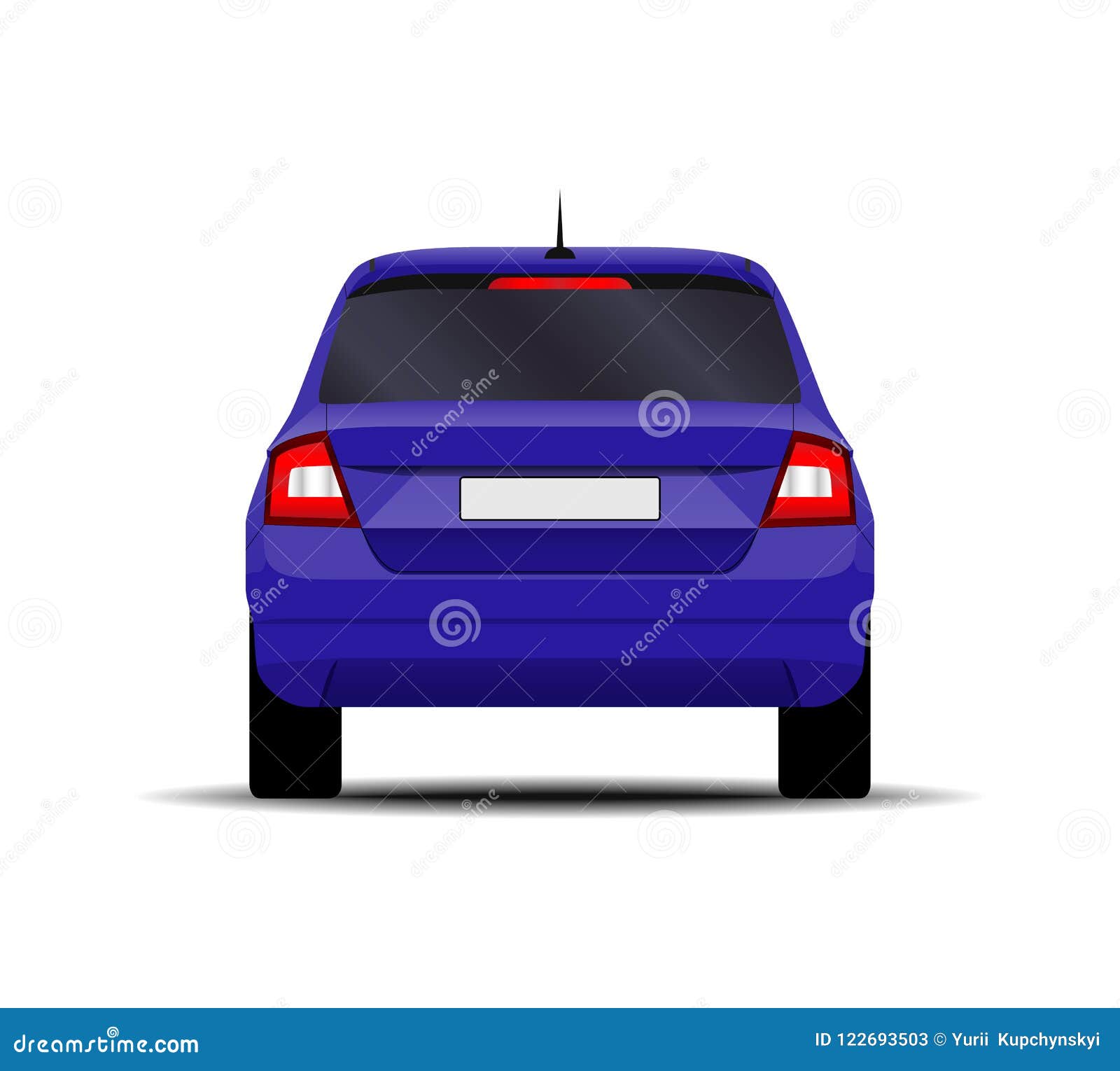 Realistic car. hatchback stock illustration. Illustration of small ...