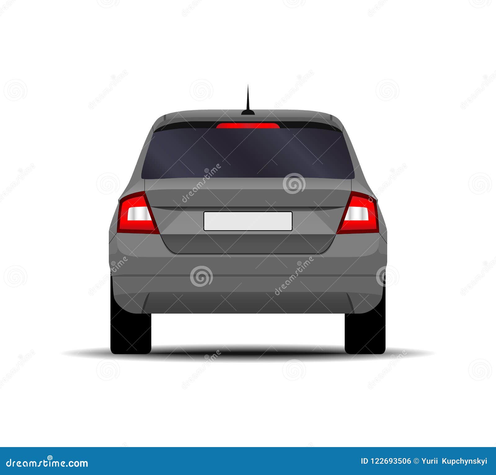 Realistic car. hatchback stock illustration. Illustration of machine ...