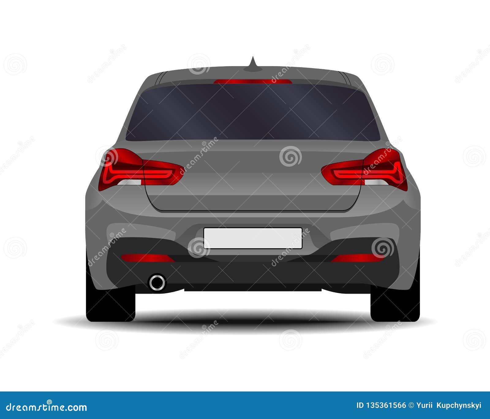 Realistic car. hatchback stock illustration. Illustration of sport ...