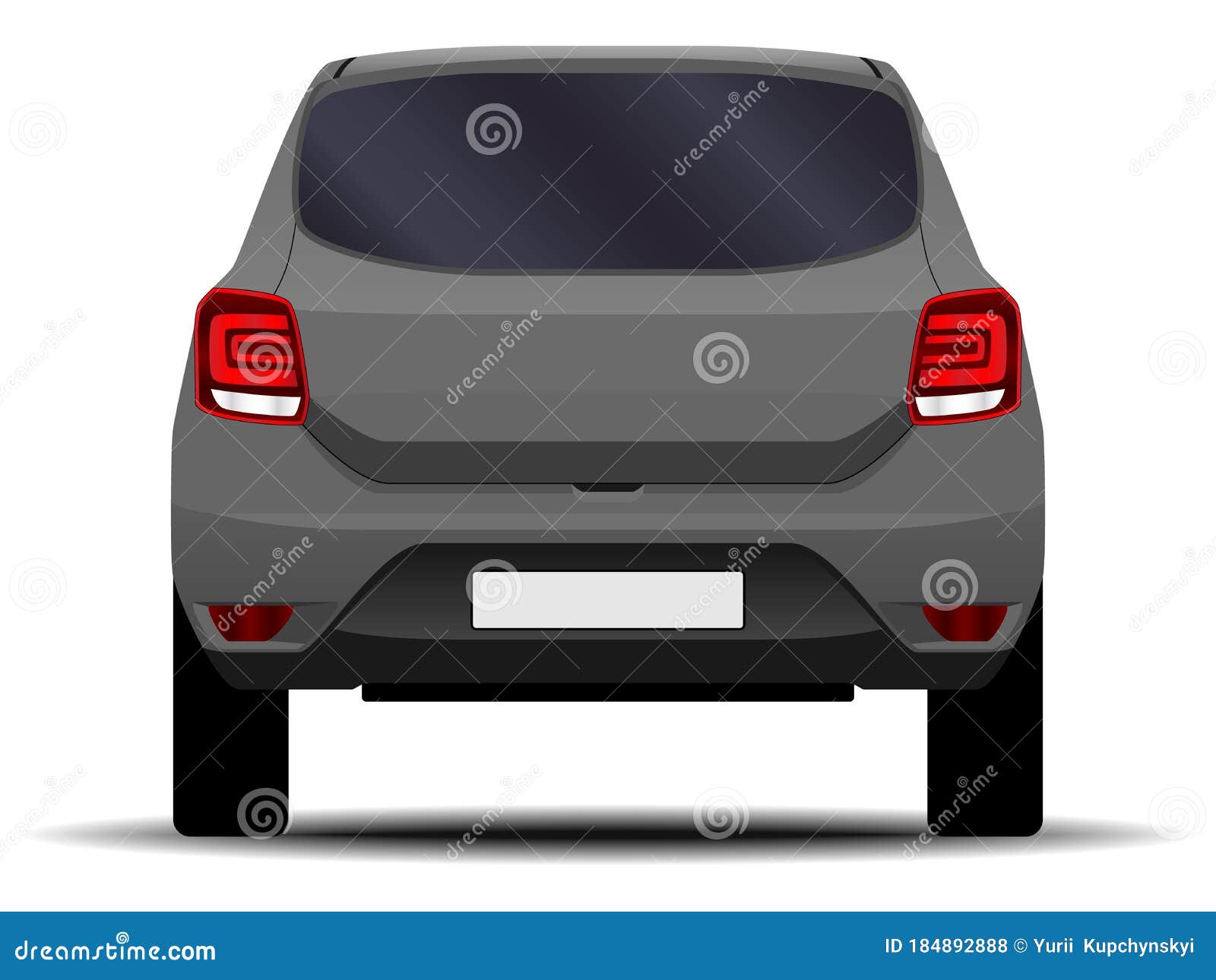 Realistic car. hatchback stock vector. Illustration of body - 184892888
