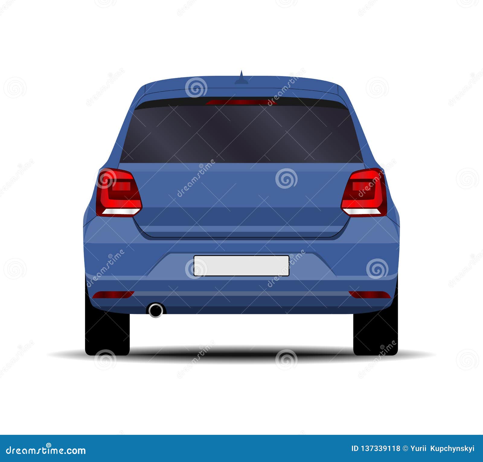 Realistic Car. Hatchback. Cartoon Vector | CartoonDealer.com #184892909