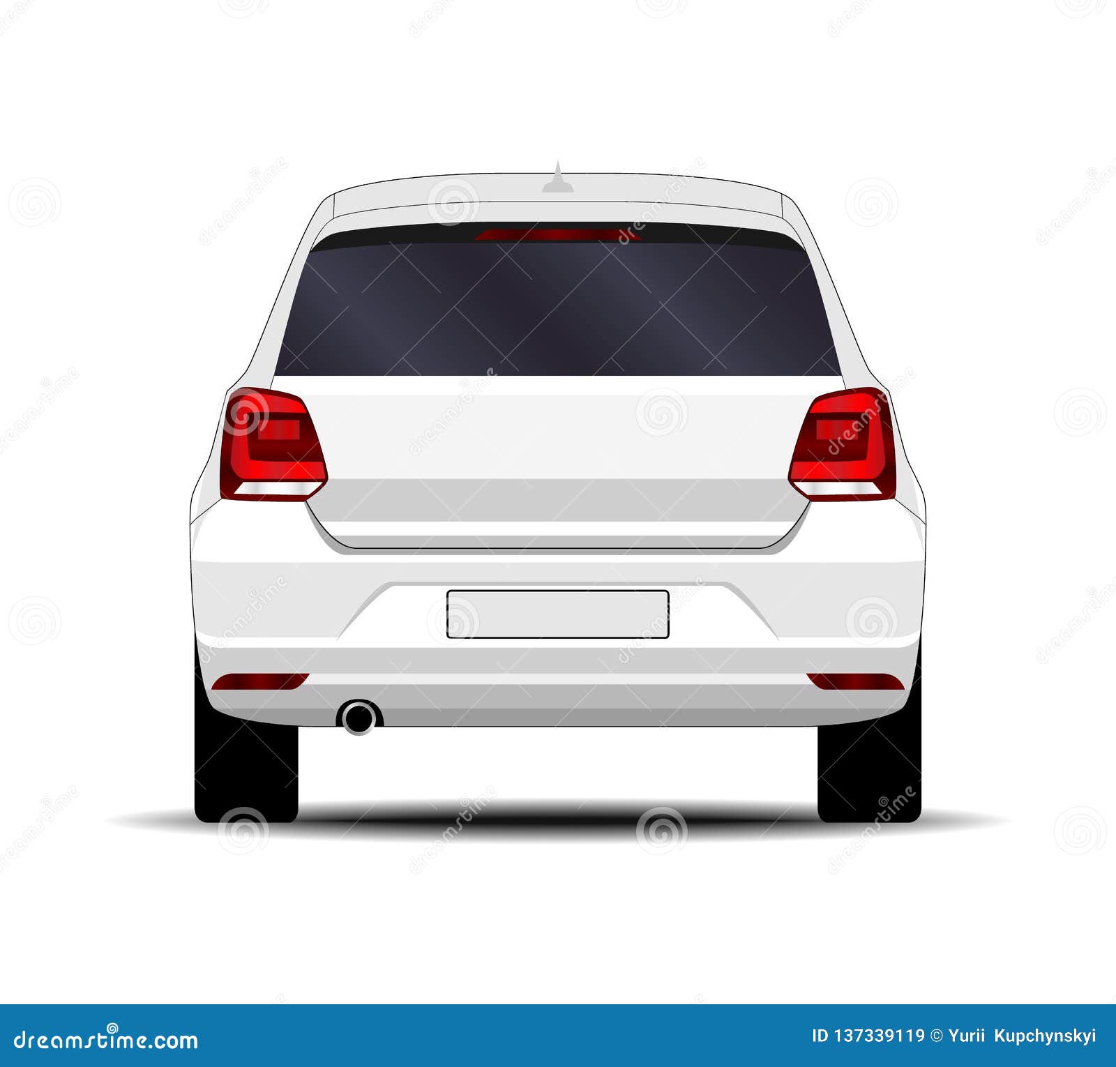 Realistic hatchback car. stock illustration. Illustration of automobile ...