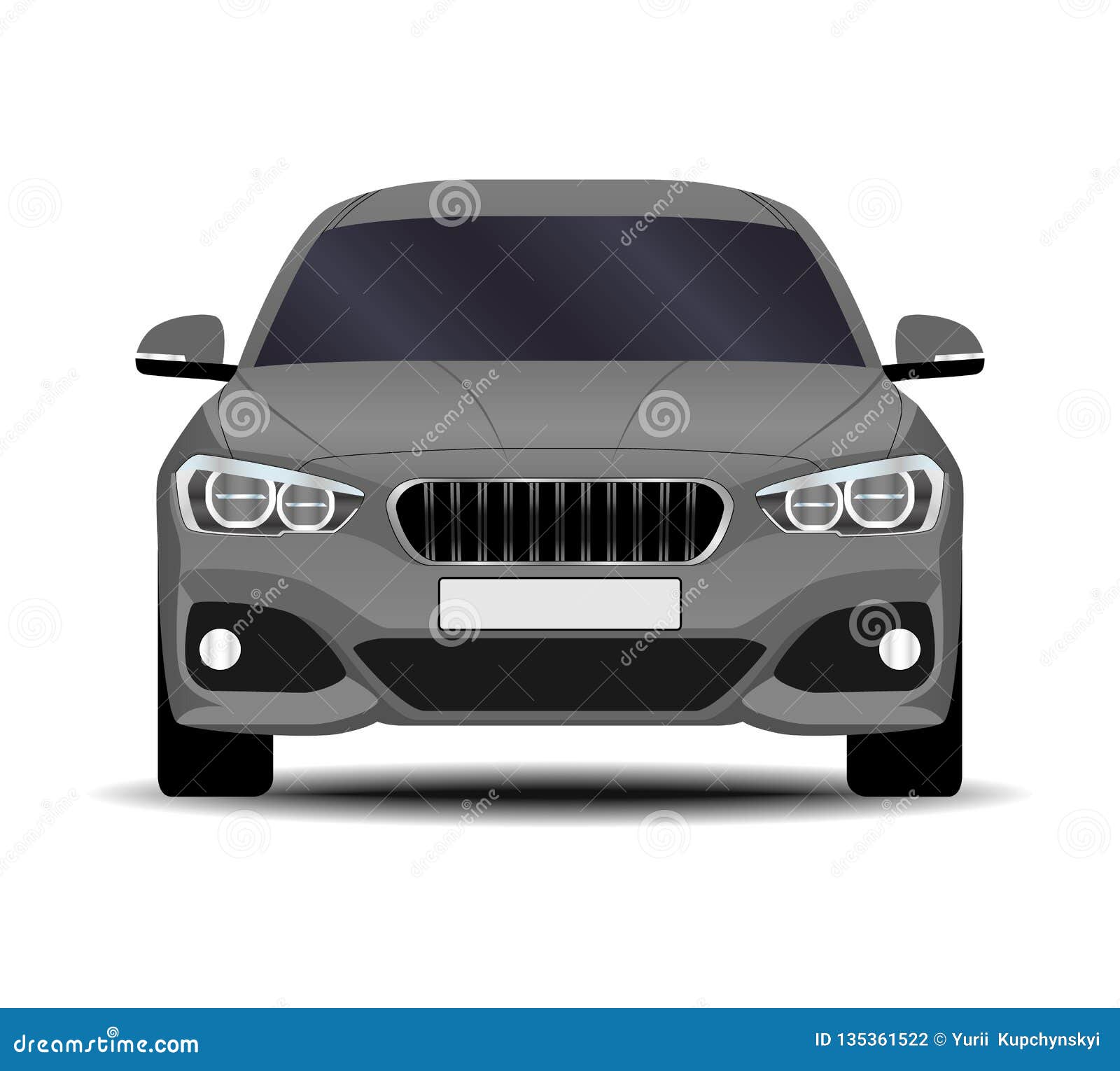 Realistic car. hatchback stock illustration. Illustration of wheel ...