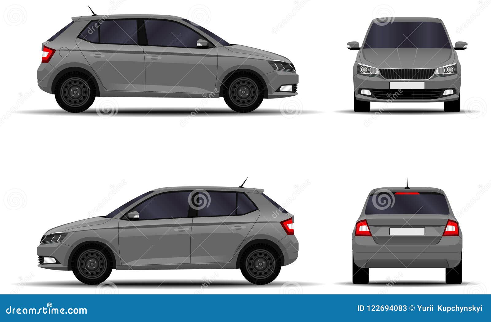 Realistic car. hatchback stock vector. Illustration of automobile ...