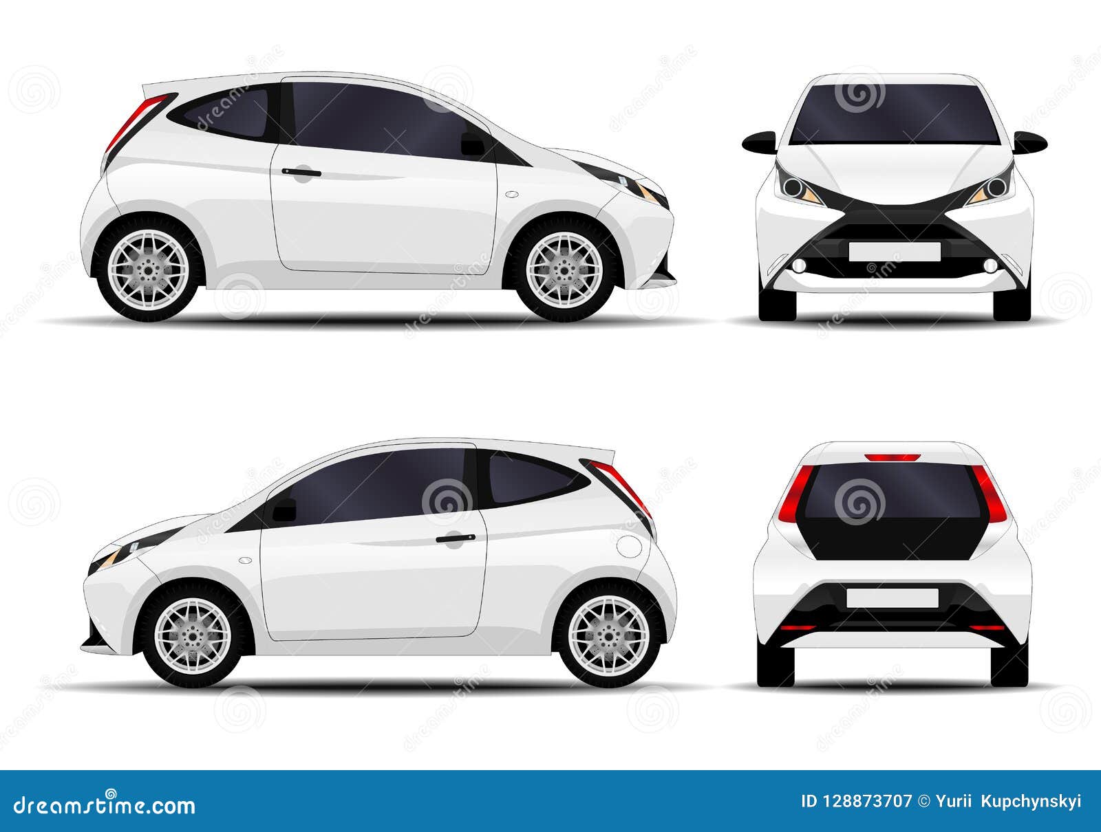Realistic Car. Hatchback. Cartoon Vector | CartoonDealer.com #184892909