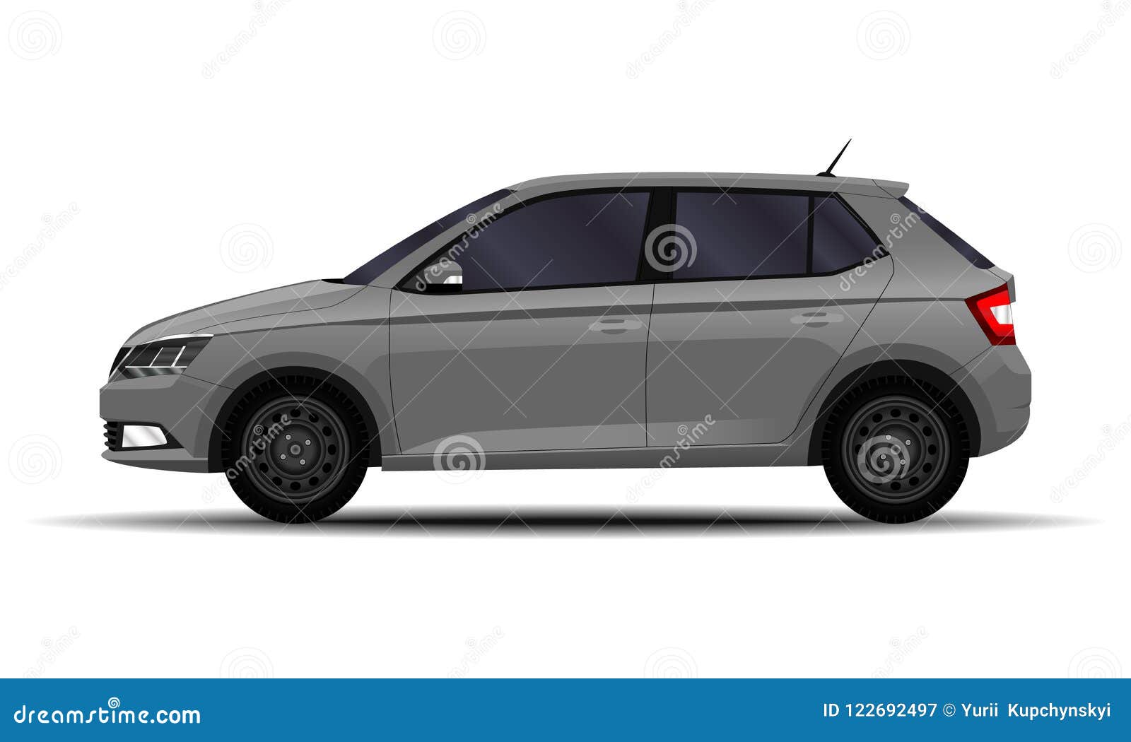 Realistic car. hatchback stock illustration. Illustration of power ...