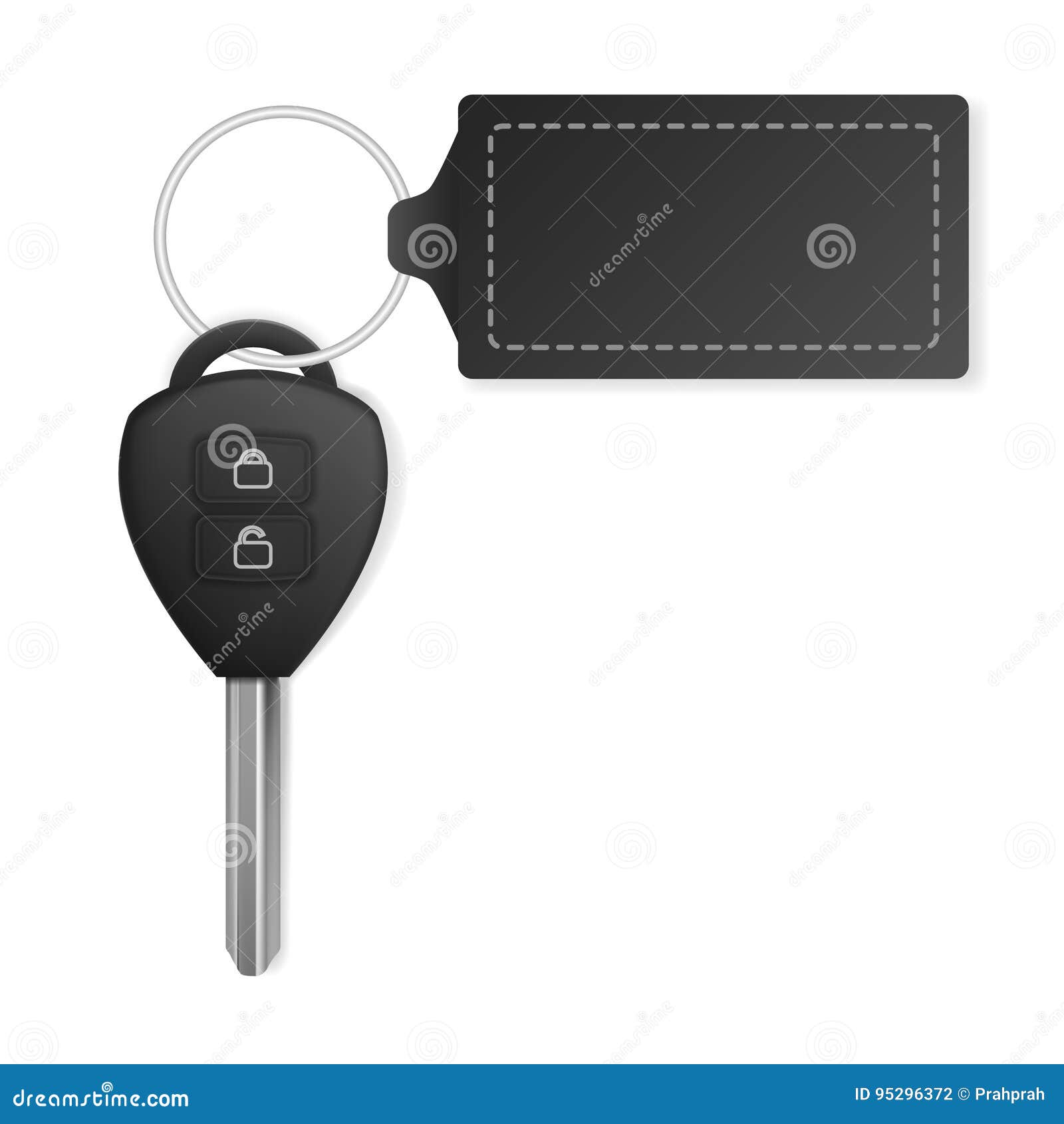Realistic Car Key with Alarm System Buttons Stock Vector - Illustration ...