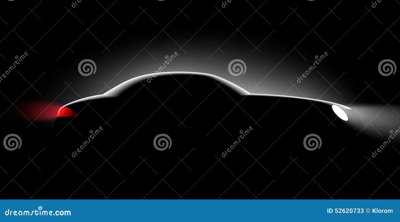 Realistic Car Side View in the Dark Stock Vector - Illustration of ...