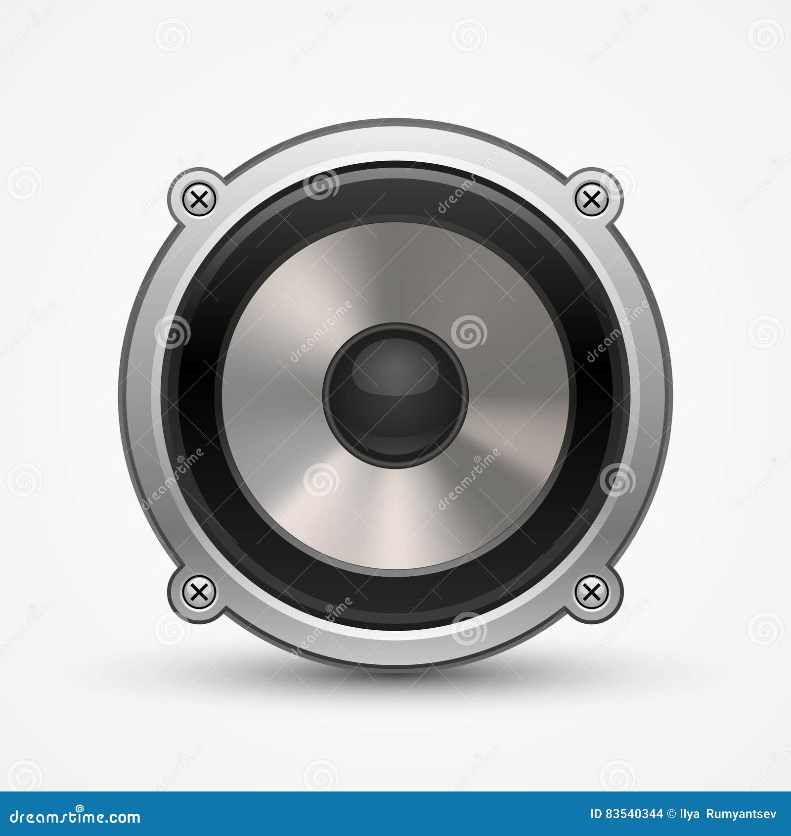 Realistic Car Speaker Illustration Stock Vector - Illustration of ...