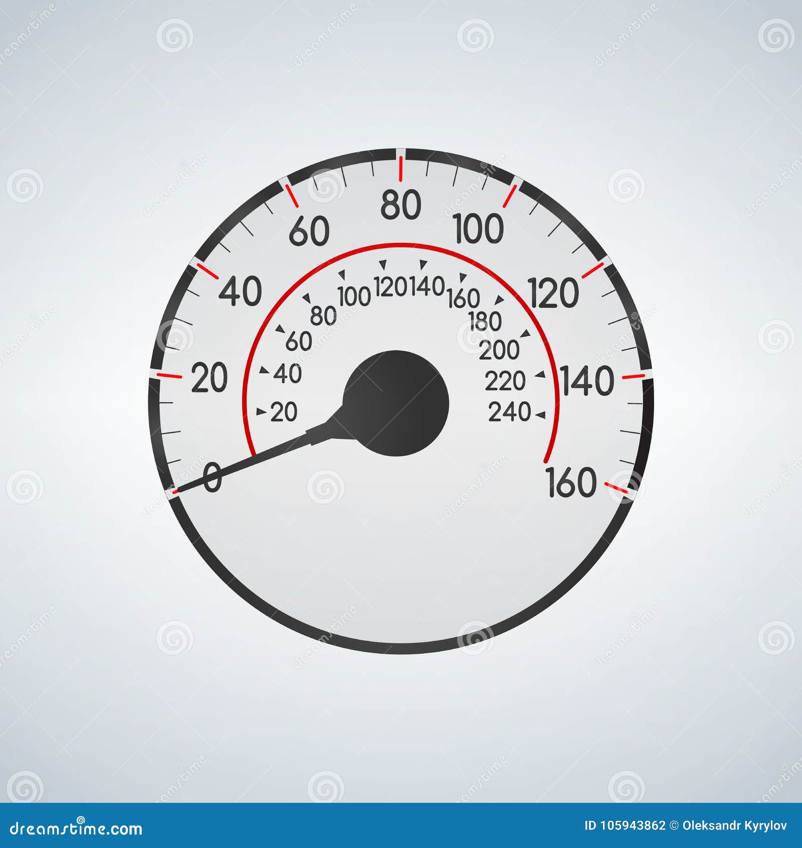 Realistic Car Speedometer Interface. Dashboard Panel for Transport ...
