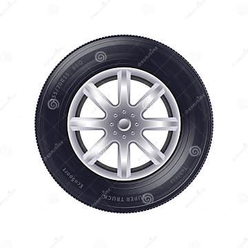 Realistic Car Wheel stock vector. Illustration of race - 272628568