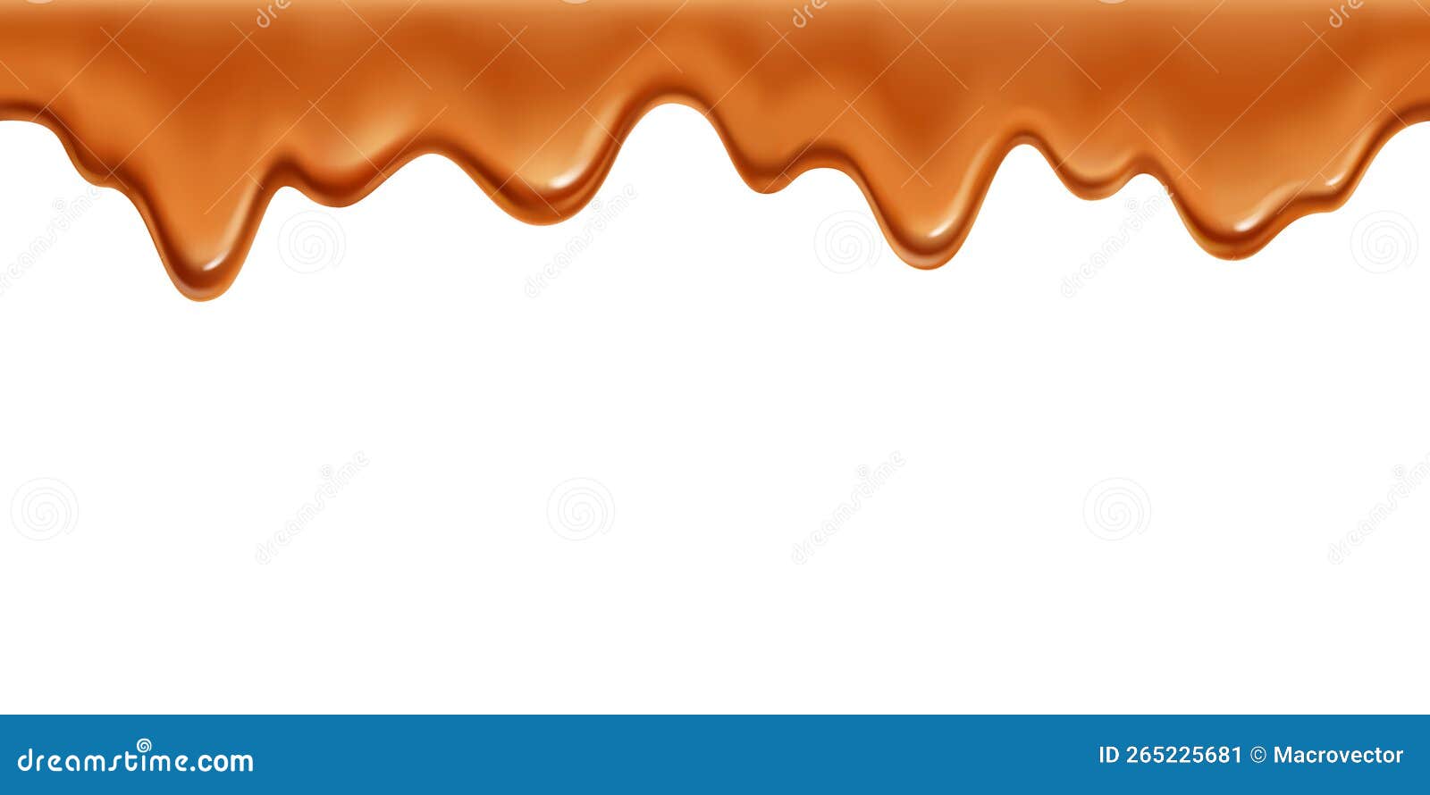 Realistic Caramel Border stock vector. Illustration of melted - 265225681