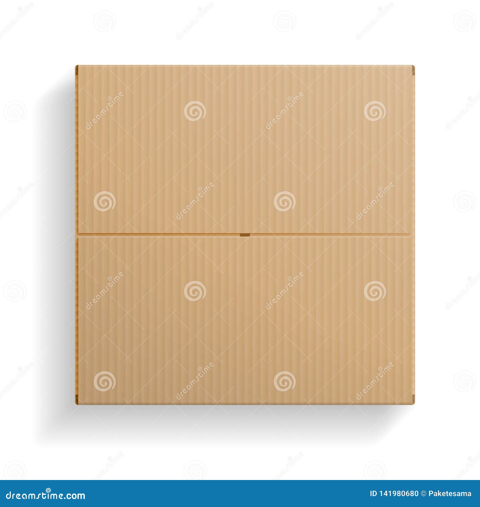 Realistic Cardboard Box, Opened Top View Stock Illustration ...