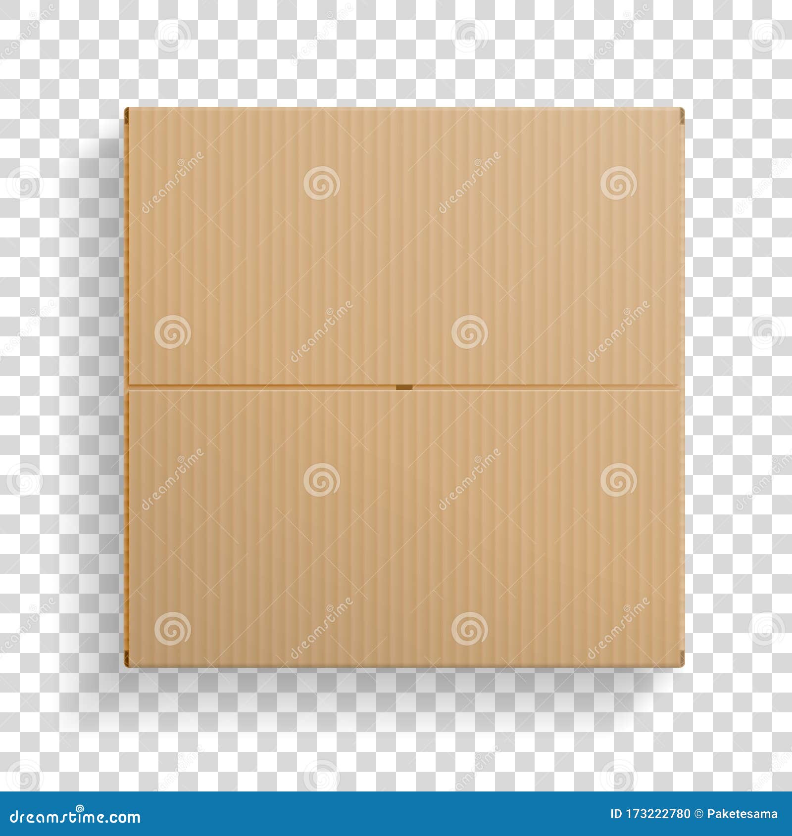 Realistic Cardboard Box, Opened Top View Stock Vector - Illustration of ...