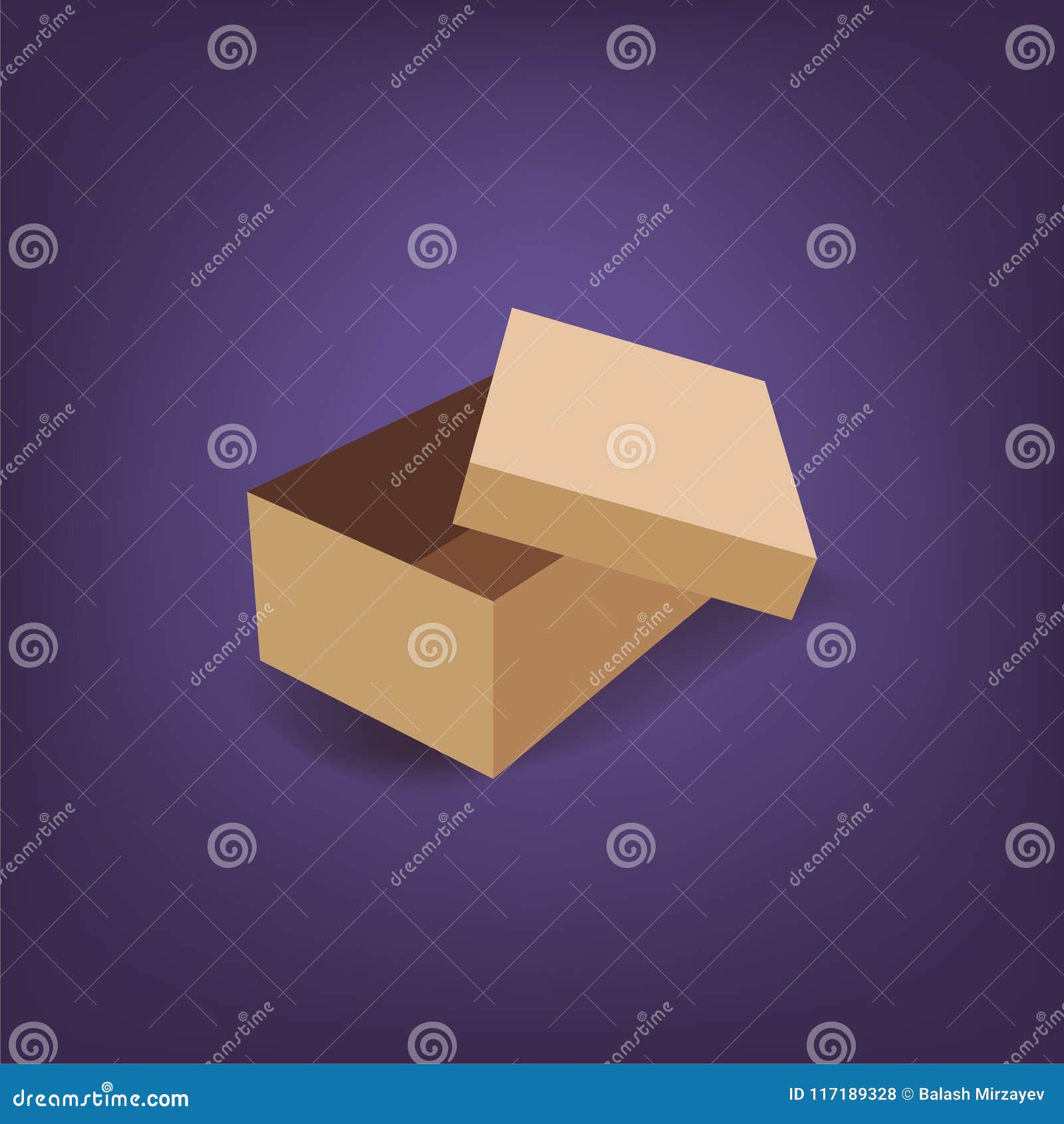 Realistic Cardboard Package Box. Flat Design Style. Vector Illustration ...