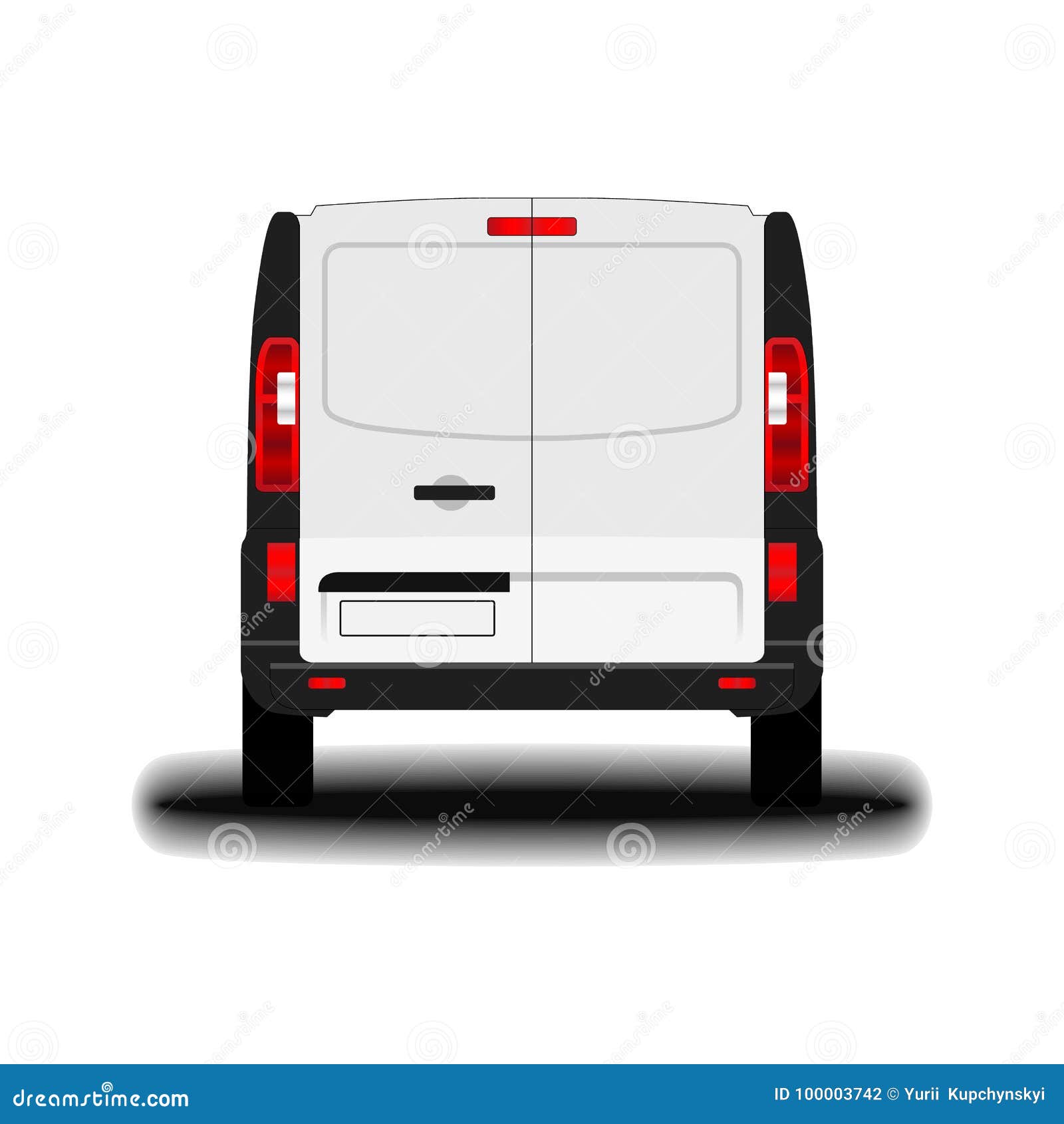 Realistic cargo van. stock vector. Illustration of transport - 100003742