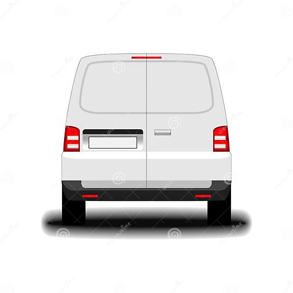 Realistic cargo van. stock vector. Illustration of door - 99635955