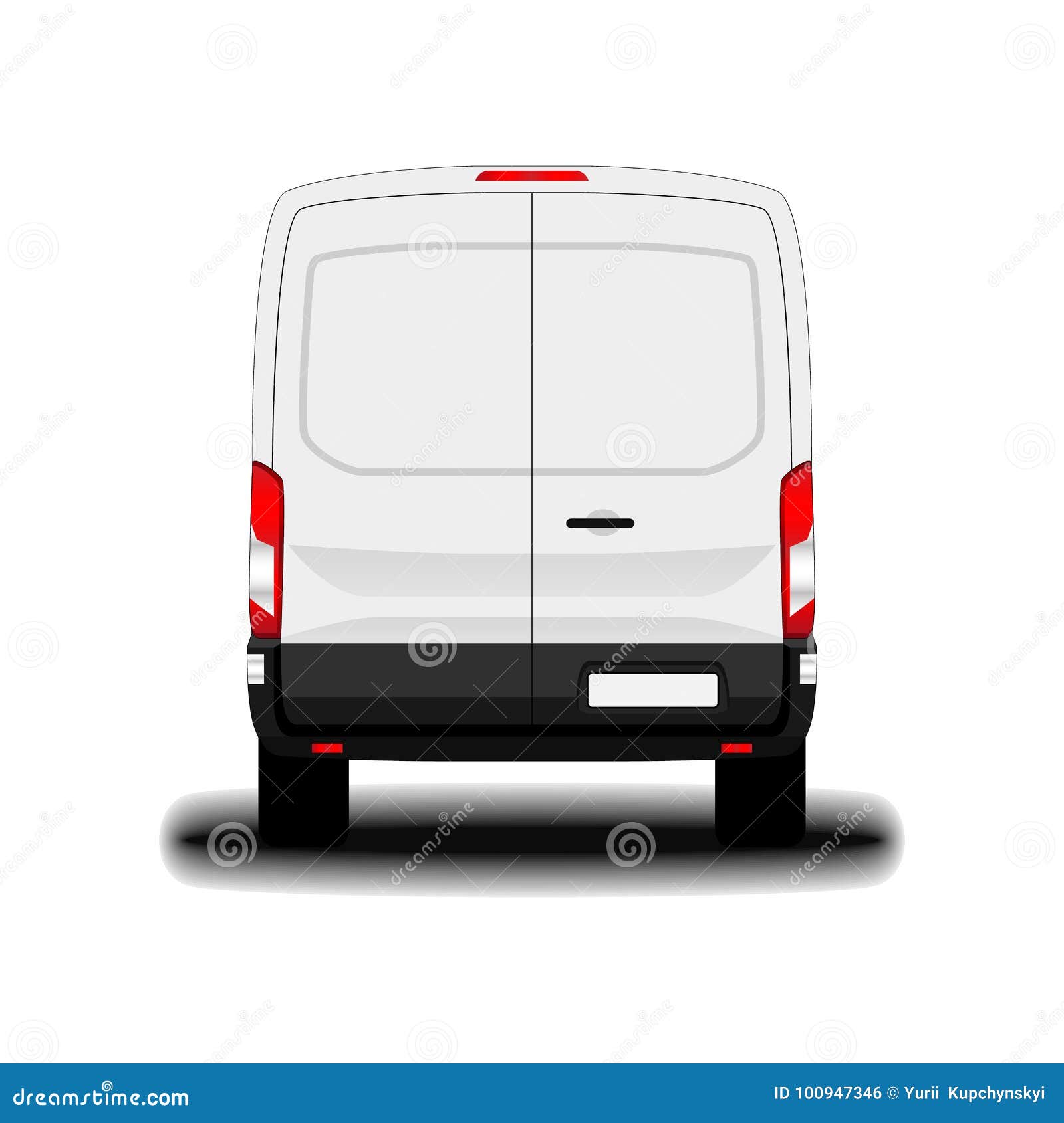 Realistic cargo van. stock vector. Illustration of traffic - 100947346