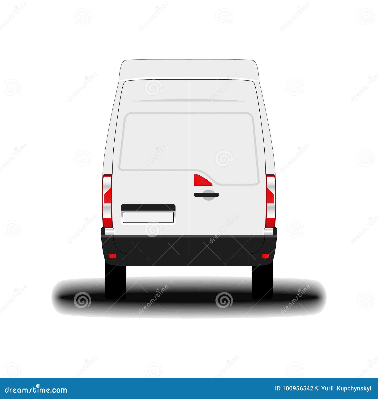 Realistic cargo van. stock vector. Illustration of transportation ...