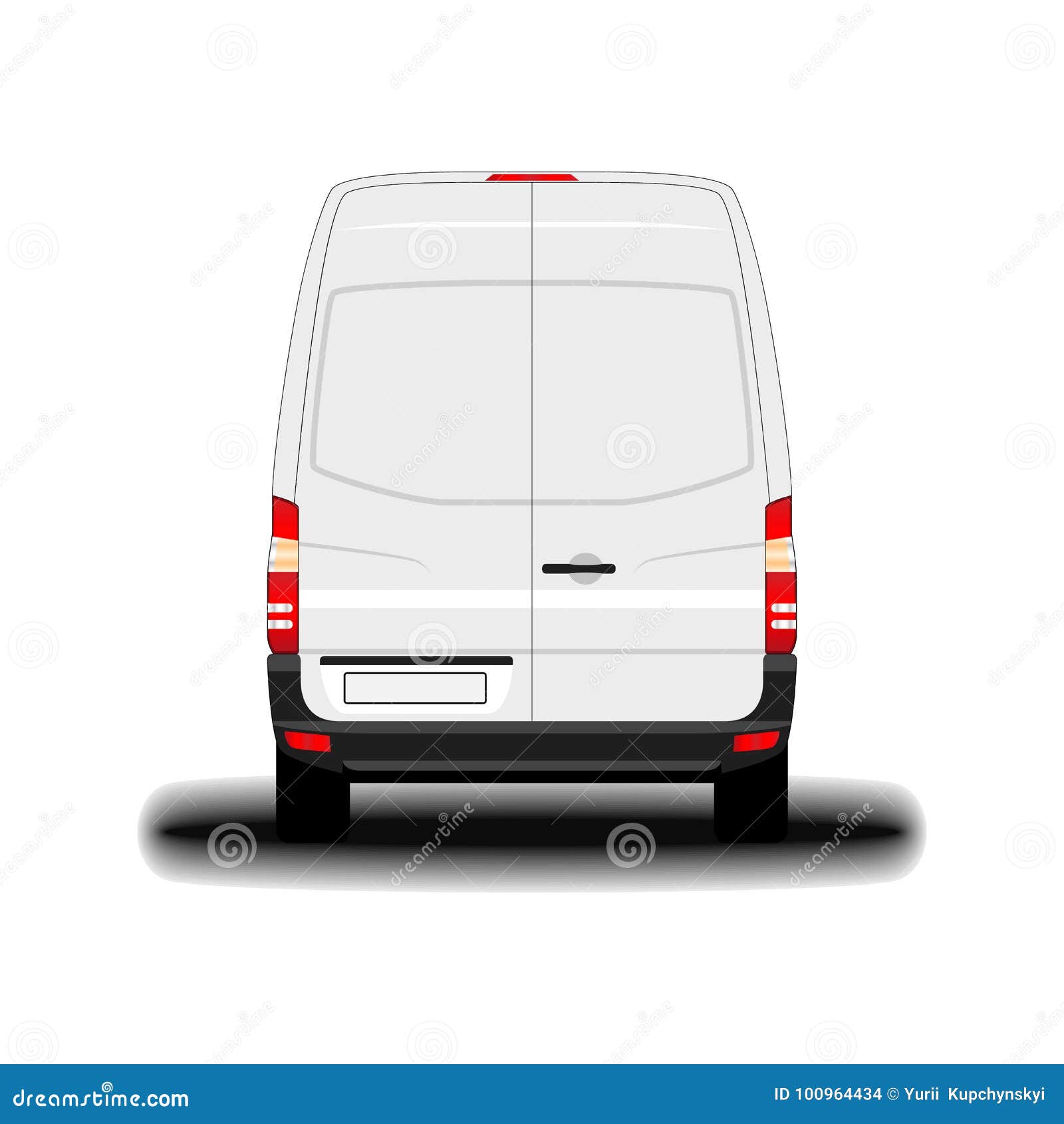 Realistic cargo van. stock vector. Illustration of profile - 100964434