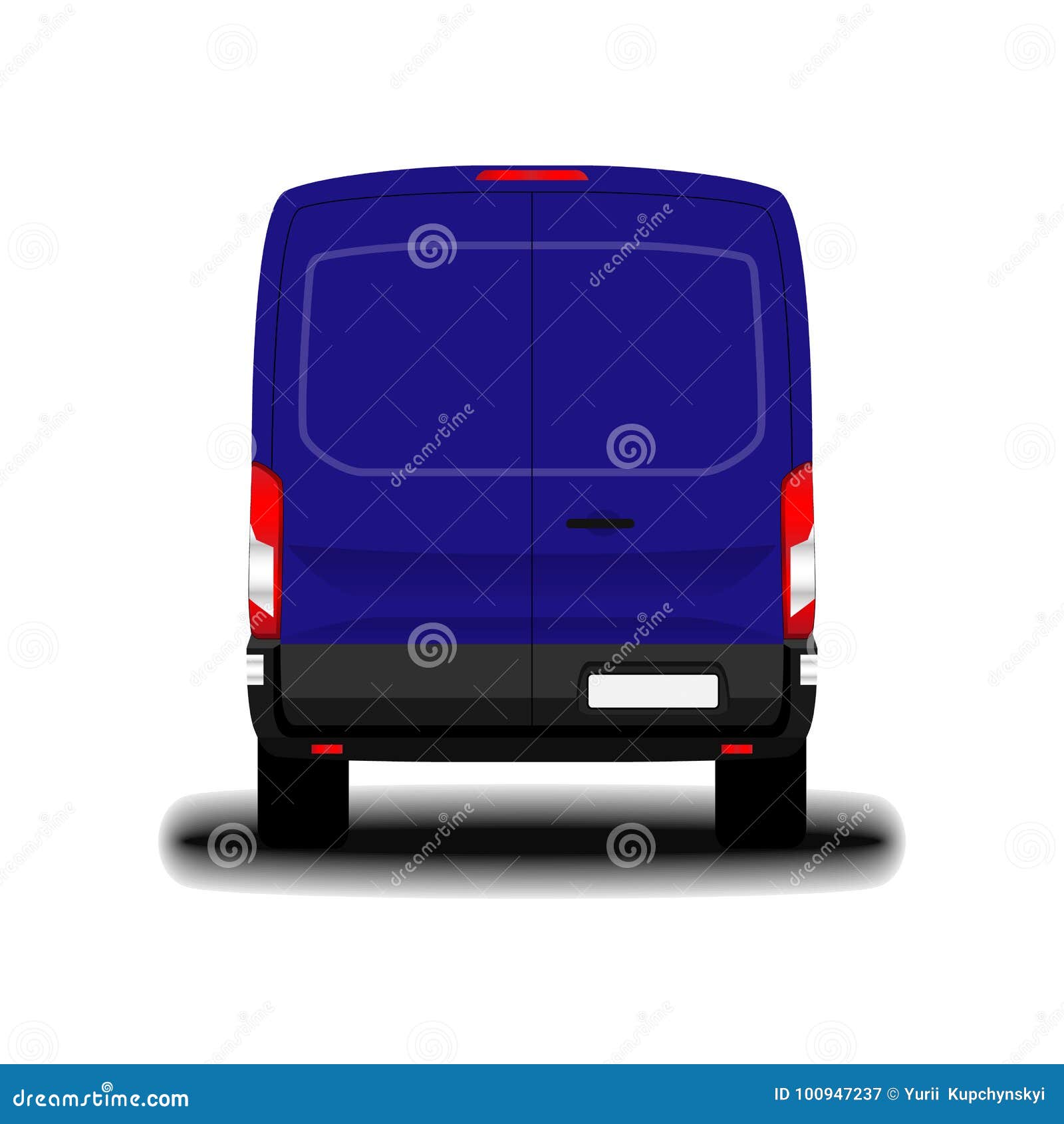 Realistic cargo van. stock illustration. Illustration of delivering ...